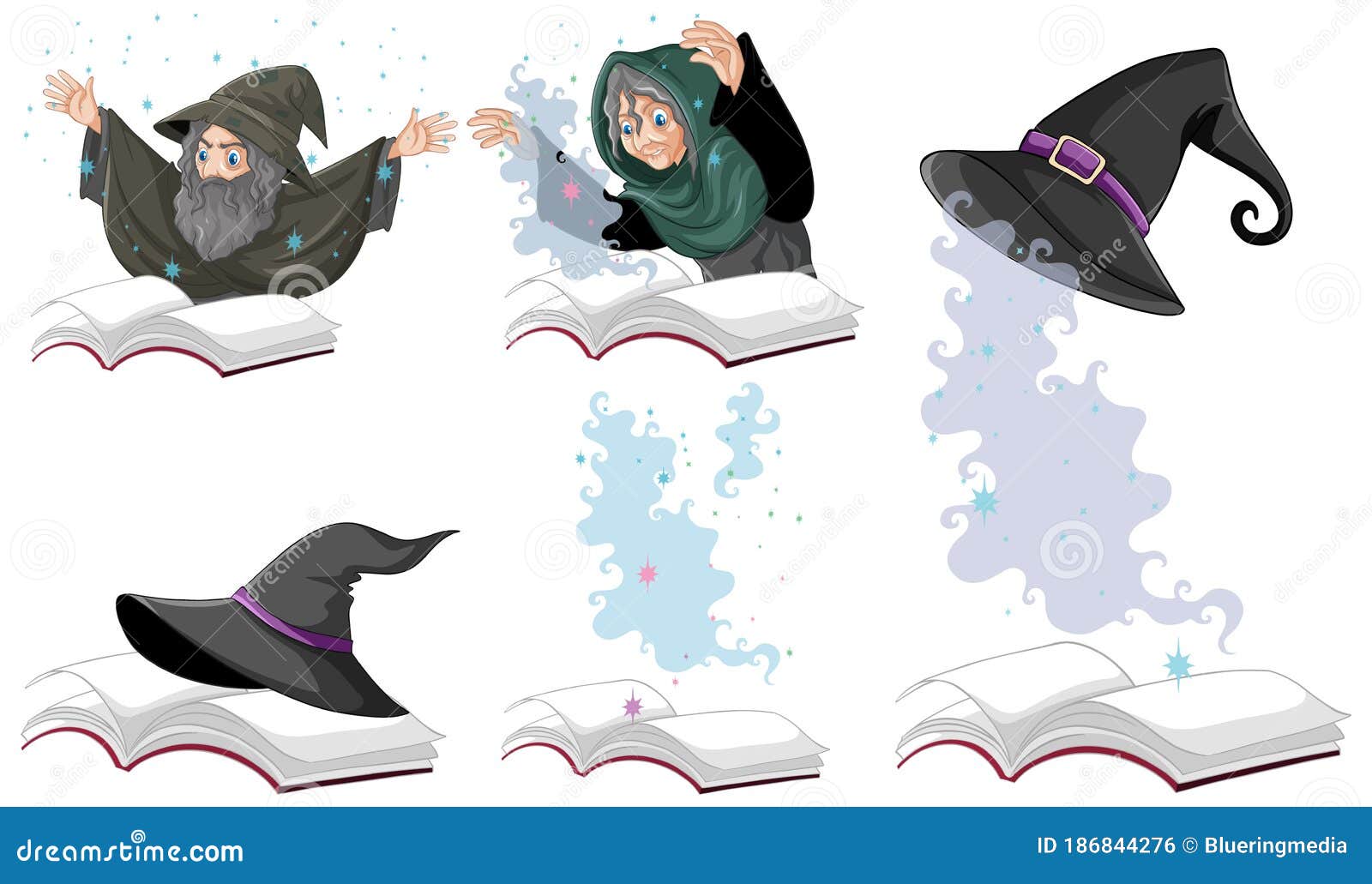 Wizard With Magic Wand Vector Illustration | CartoonDealer.com #17789148