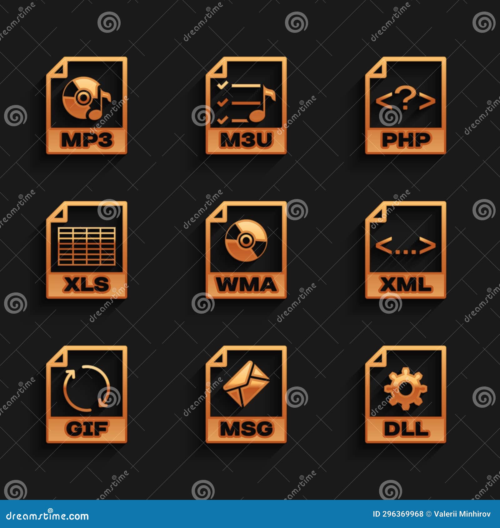 Set Wma File Document Msg Dll Xml Gif Y Icono Xls. Vector Stock de ... Set Wma File Document Msg Dll Xml Gif Y Icono Xls. Vector Stock de ...