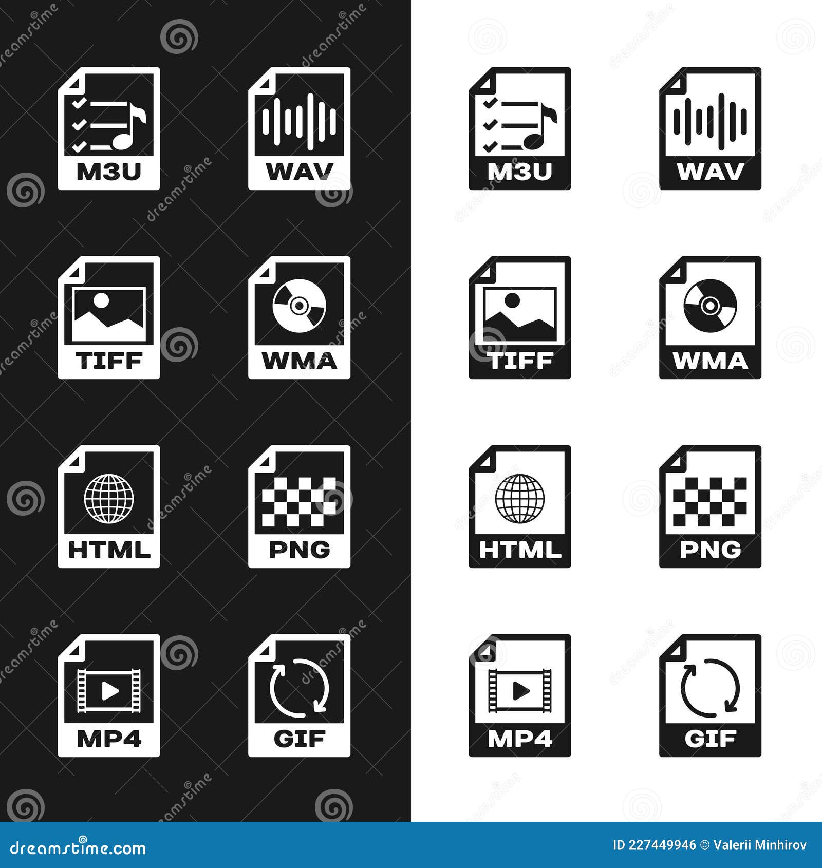 Set WMA File Document, TIFF, M3U, WAV, HTML and PNG Icon. Vector Stock ... Set WMA File Document, TIFF, M3U, WAV, HTML and PNG Icon. Vector Stock ...