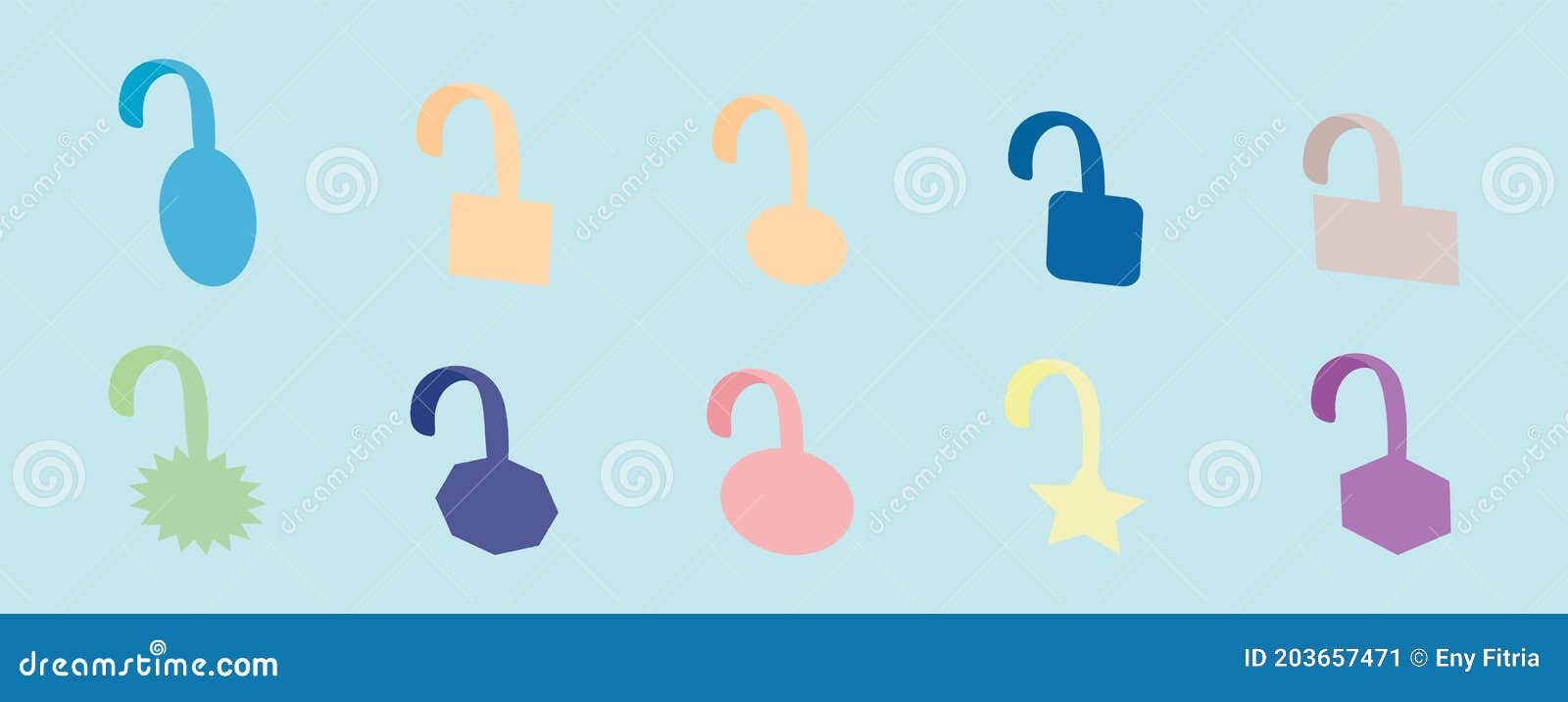 Set of Wobbler Cartoon Icon Design Template with Various Models. Vector ...