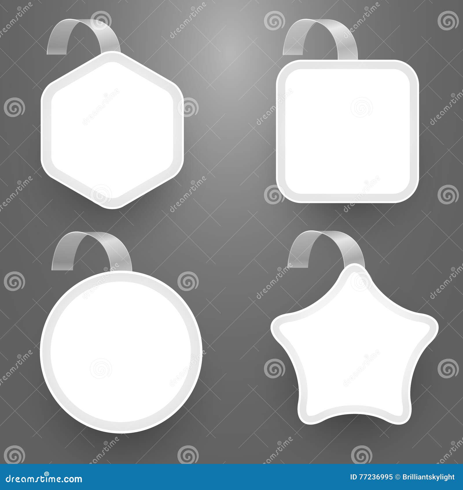 Wobbler Design Template In Shape Of Polygon Vector Illustration ...