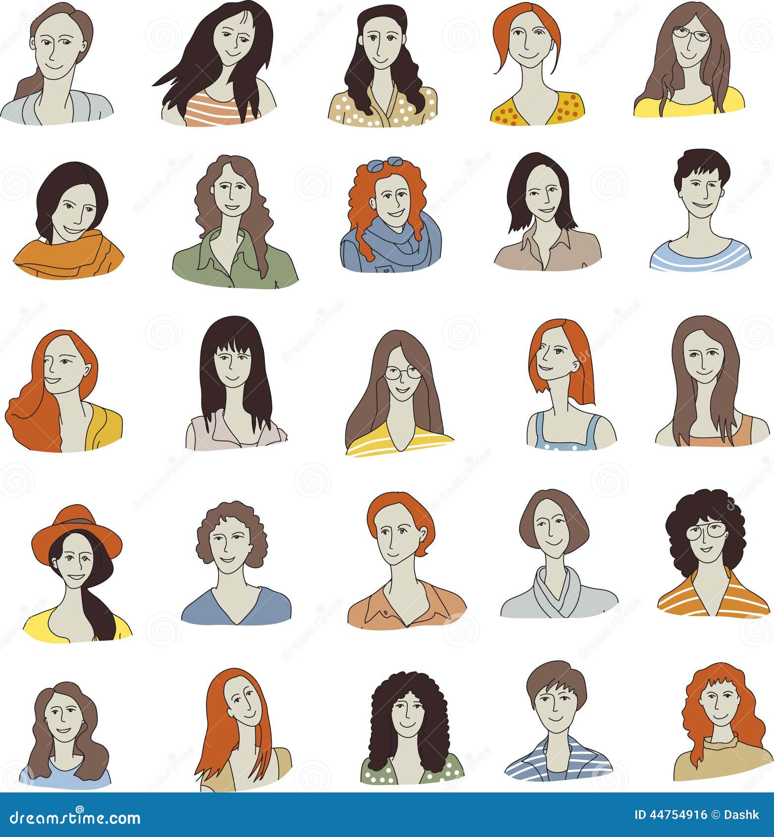 Set woman face icon stock vector. Illustration of bright - 44754916