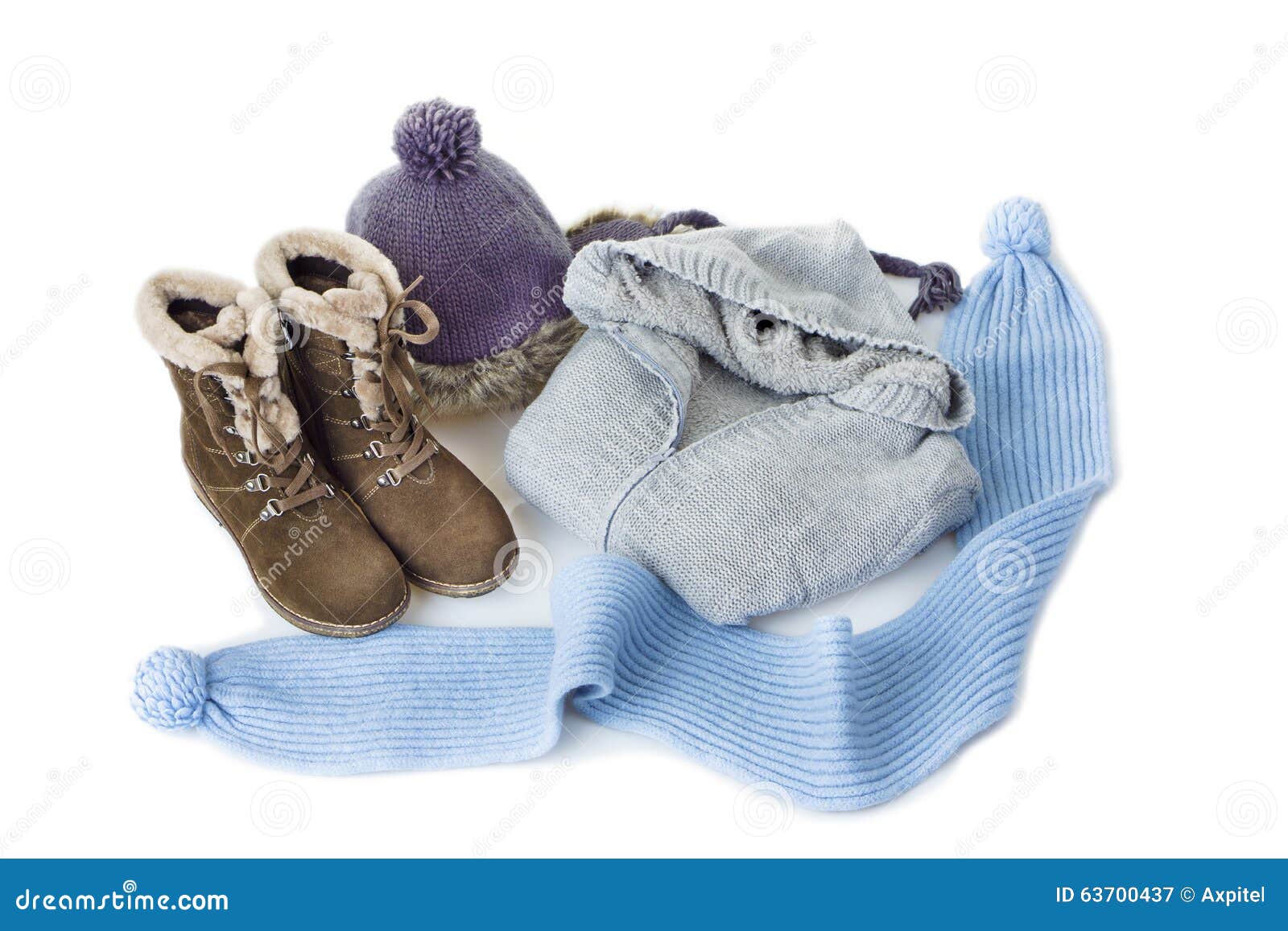 Set of Women S Winter Clothes Stock Image - Image of cold, elegance ...