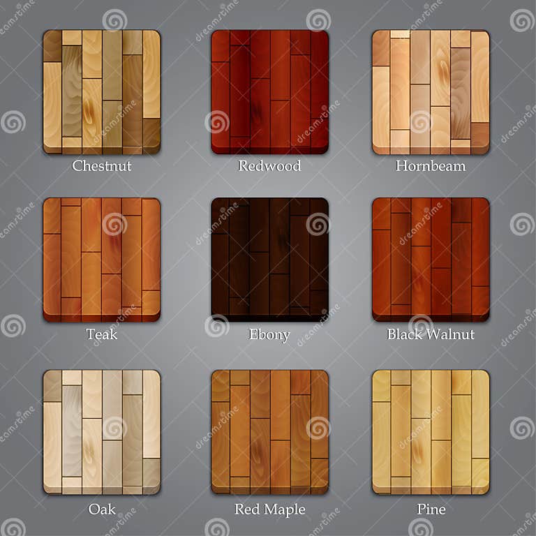 Set of wood icons stock vector. Illustration of element - 27475991