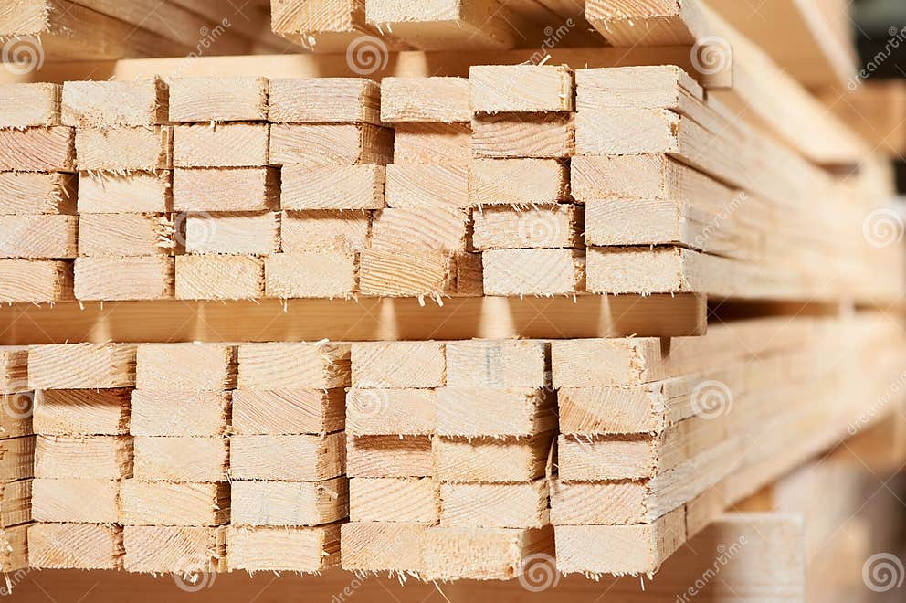 Set of Wood Lumber Materials Stock Image - Image of background, board ...