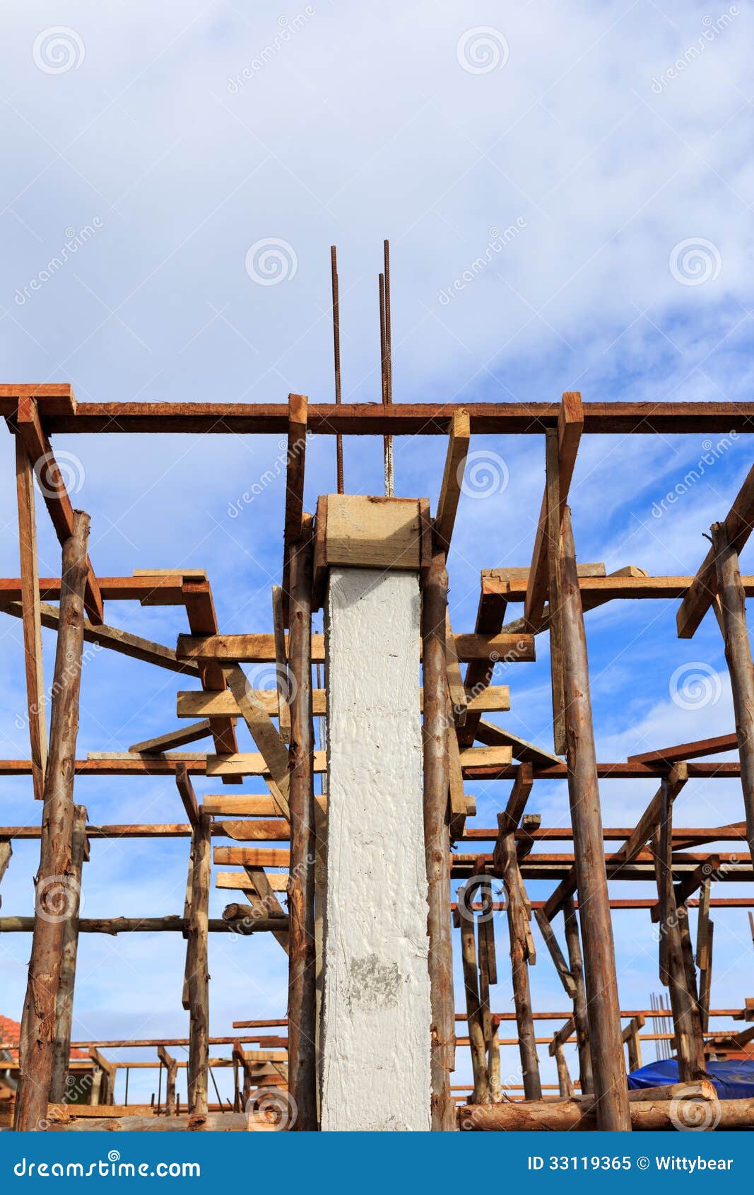 Set of Wood Pine Timber for New Home Construction Stock Image - Image ...