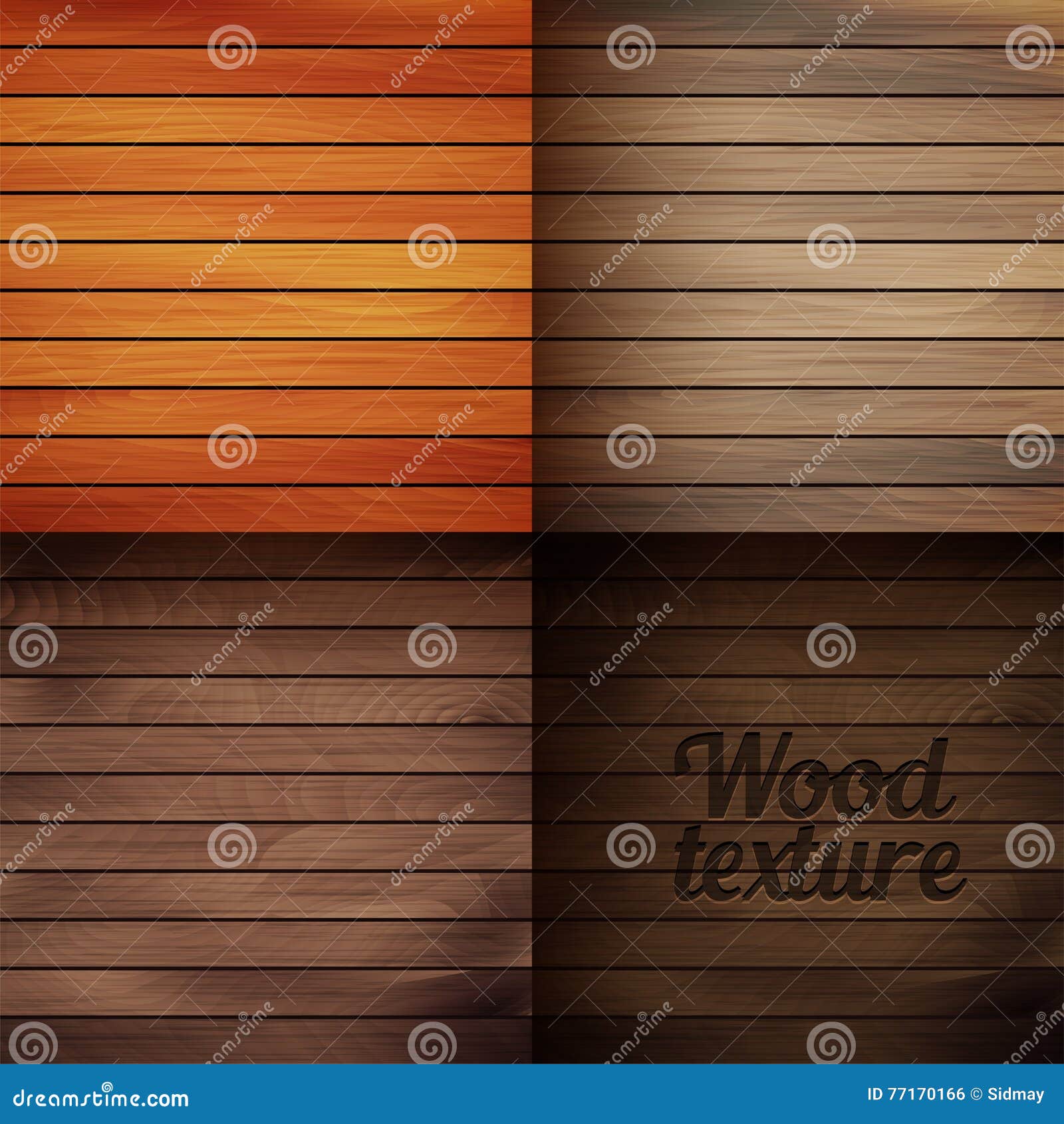Set of Wood Texture Backgrounds, Four Colors Included Stock Vector ...