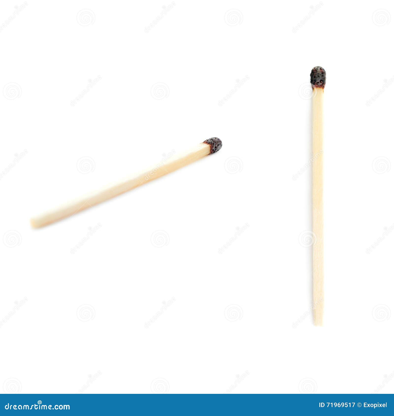 Set of Wooden Match Over the White Background Stock Image - Image of ...