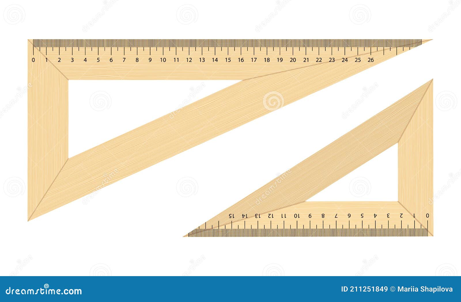 Set Rulers Of School Different Colors 15 Centimeters. Vector Design ...