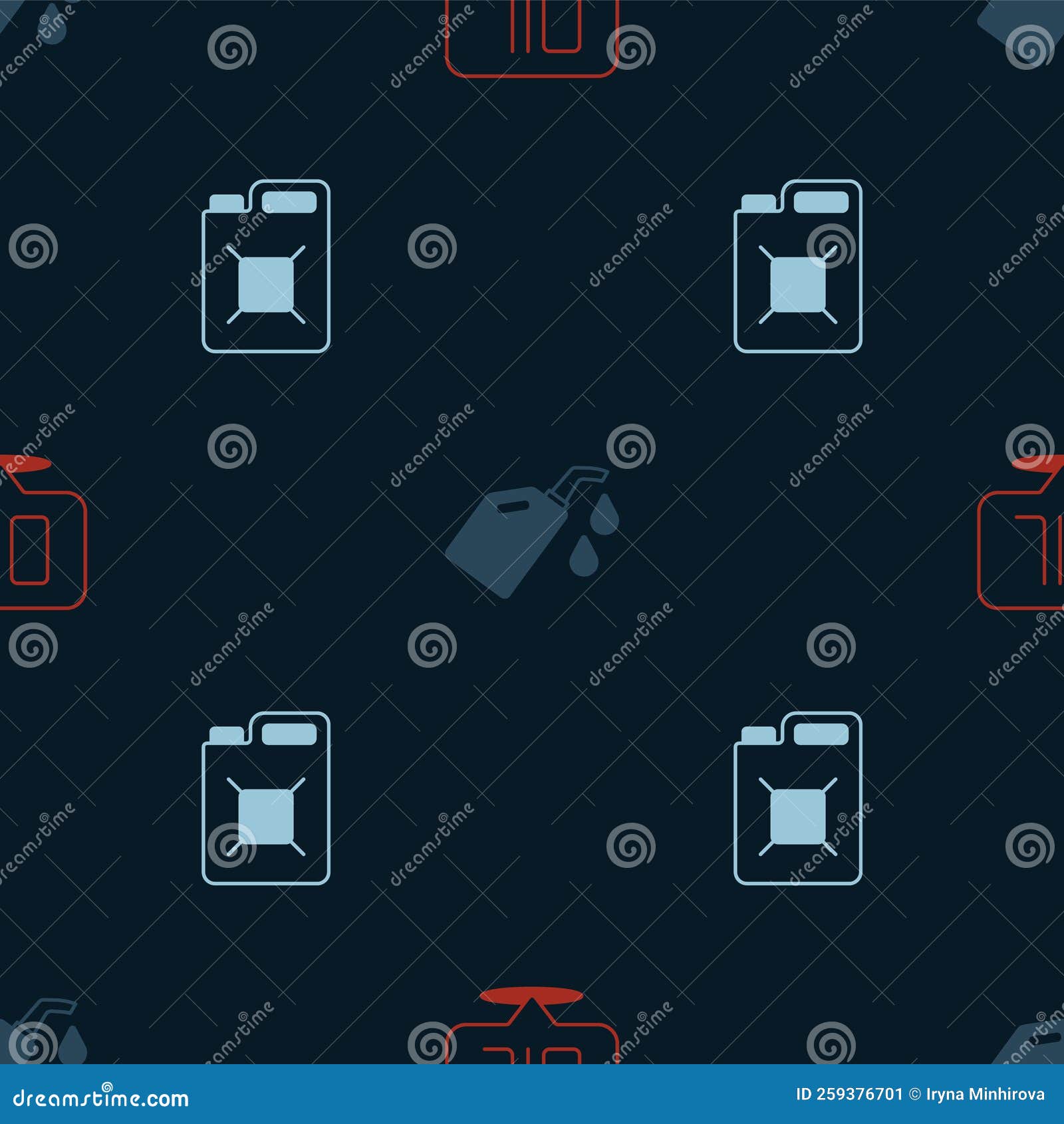 Set Word Oil, Canister for Motor Machine and Gasoline on Seamless ...