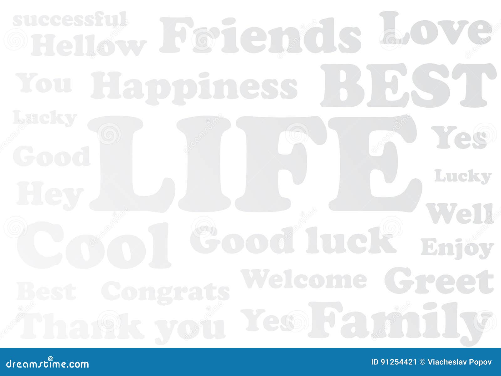 Set of words stock vector. Illustration of life, abstract - 91254421