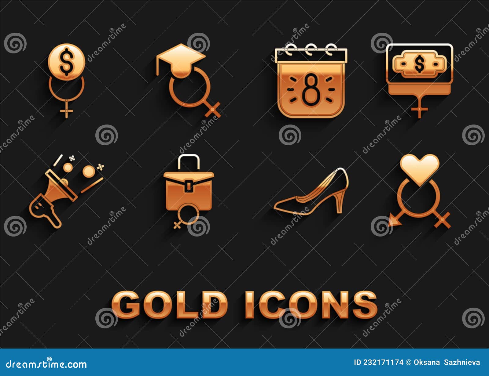 Set Work For Female Money Growth Woman Gender Woman Shoe Feminist