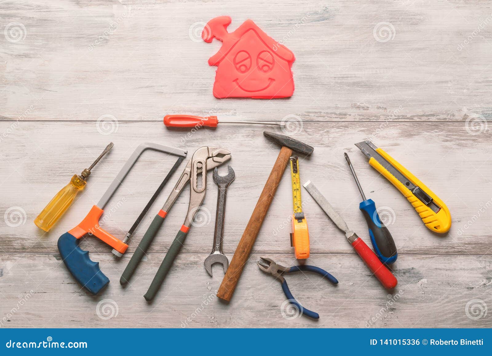 Set of Work Tool Construction Concept Stock Photo - Image of idea ...