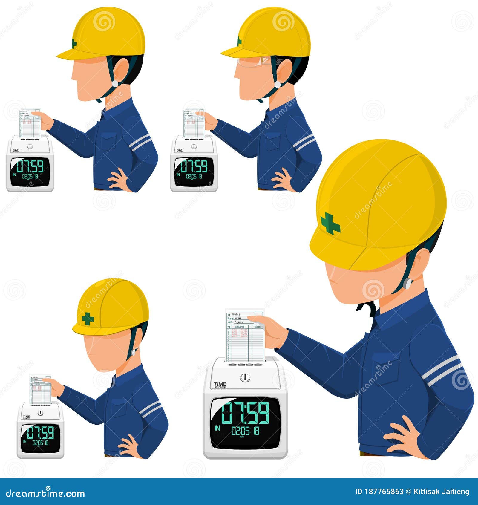 Digital Time Clock. Numbers For Timer, Calculator And Watch Display ...