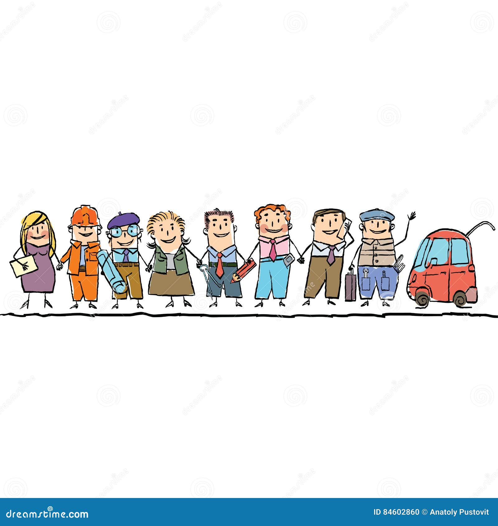 Set Workers of Different Professions Stock Vector - Illustration of ...