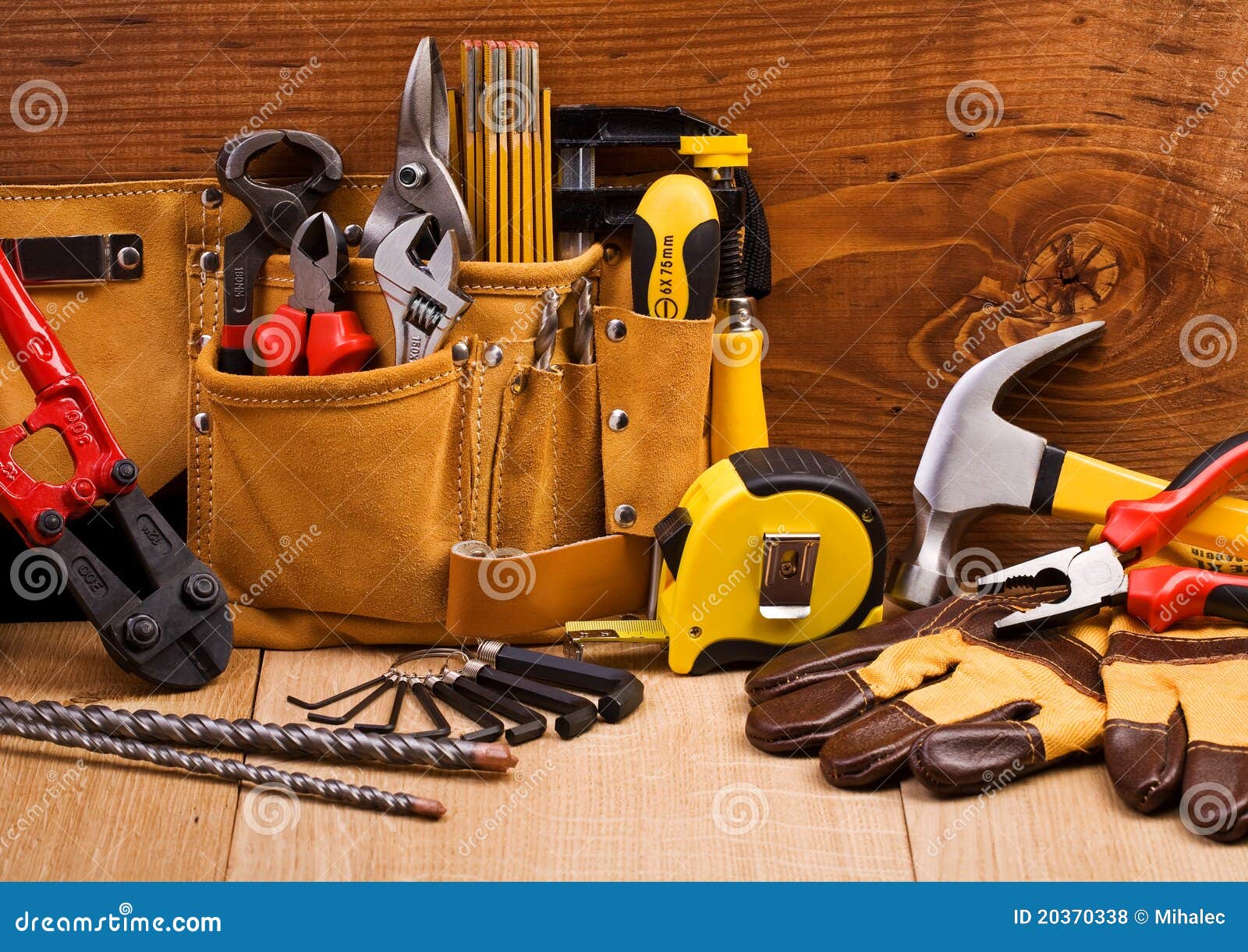 Set of working tools stock photo. Image of drill, cutter - 20370338