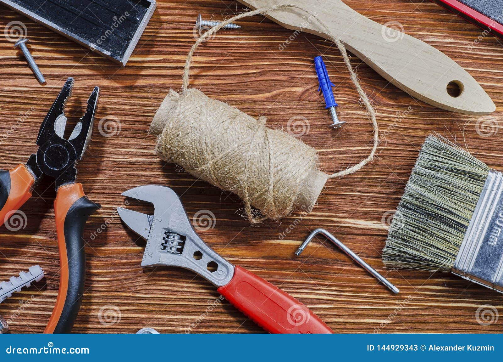 A Set of Working Tools for Doing Household Chores Stock Image - Image ...