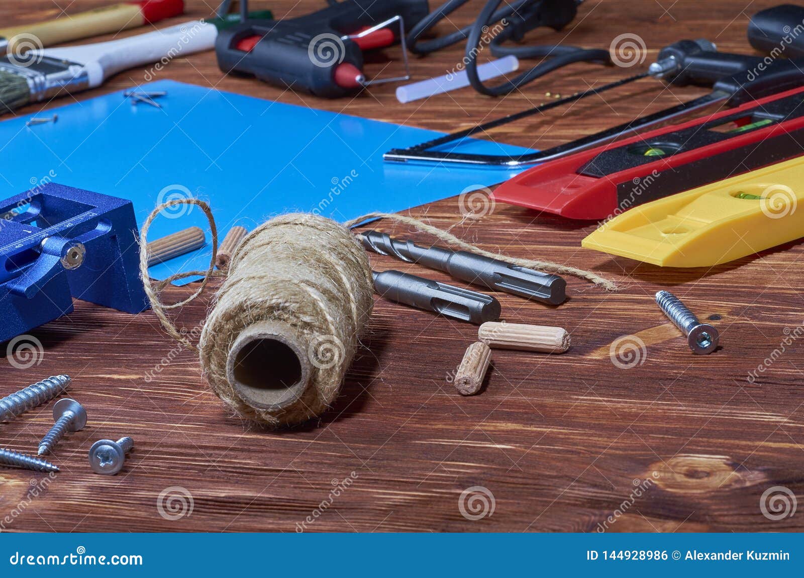 A Set of Working Tools for Doing Household Chores Stock Photo - Image ...