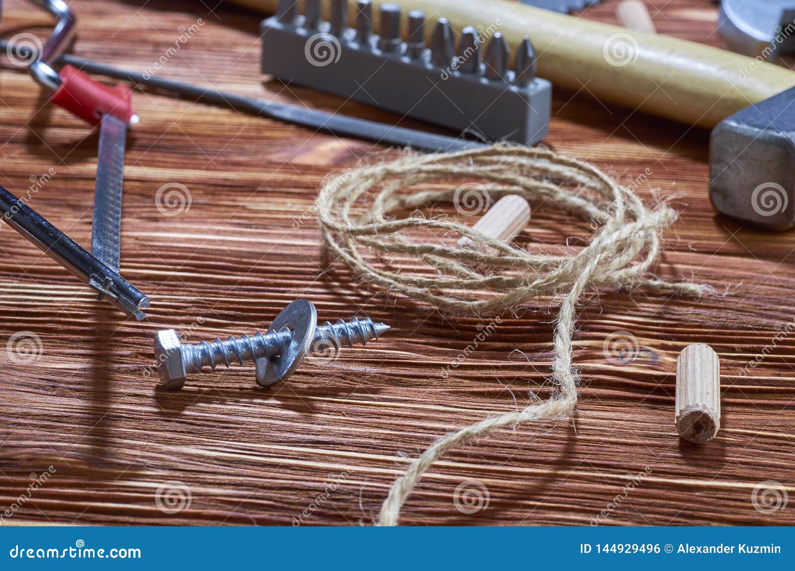 A Set of Working Tools for Doing Household Chores Stock Photo - Image ...