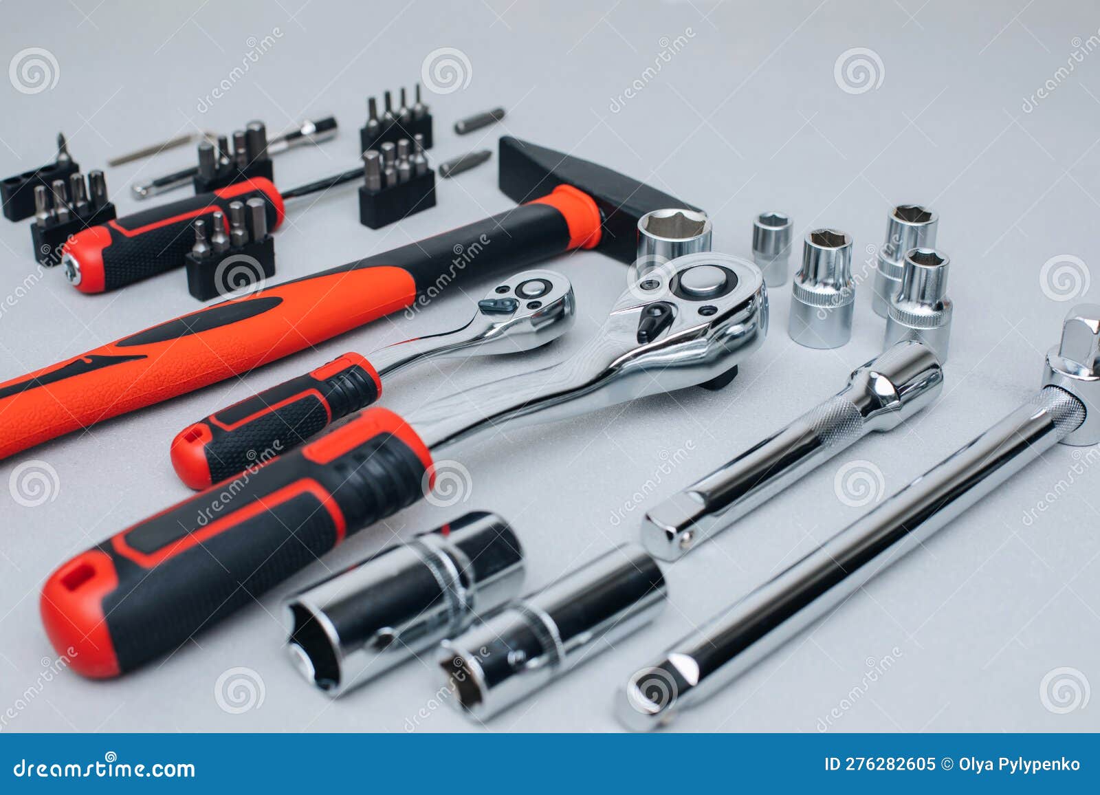 A Set of Working Tools, a Hammer, a Screwdriver, Sockets for an Answer ...