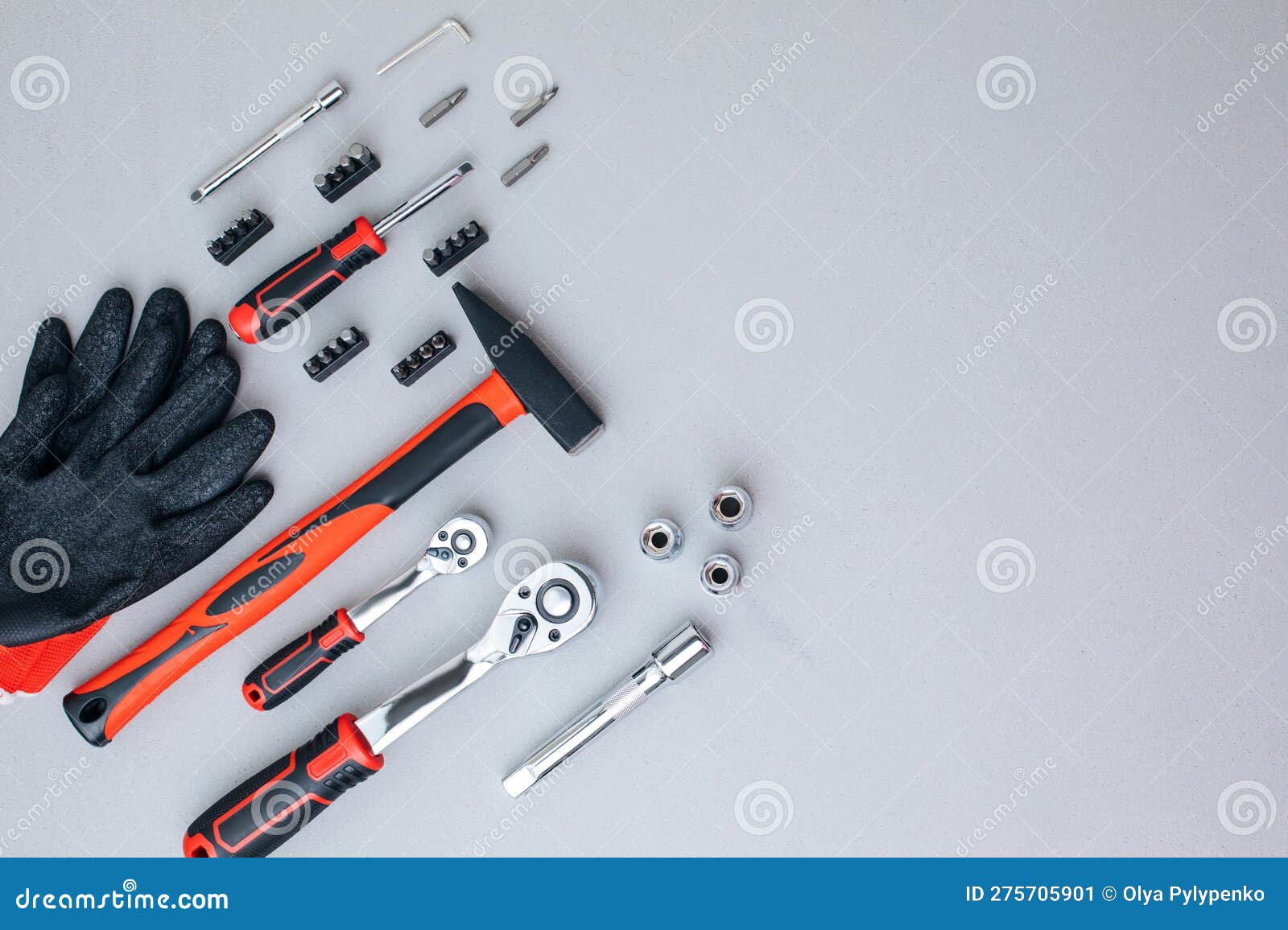 A Set of Working Tools, a Hammer, a Screwdriver, Sockets for an Answer ...