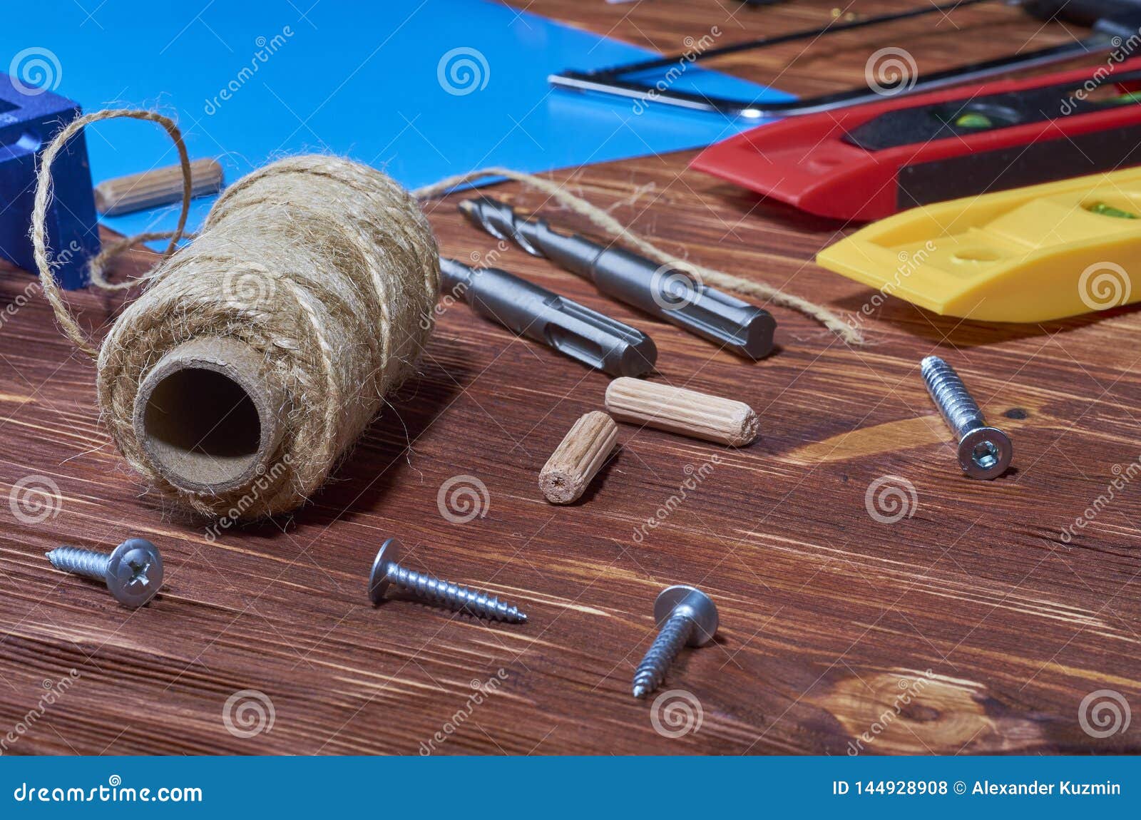 A Set of Working Tools for Doing Household Chores Stock Photo - Image ...