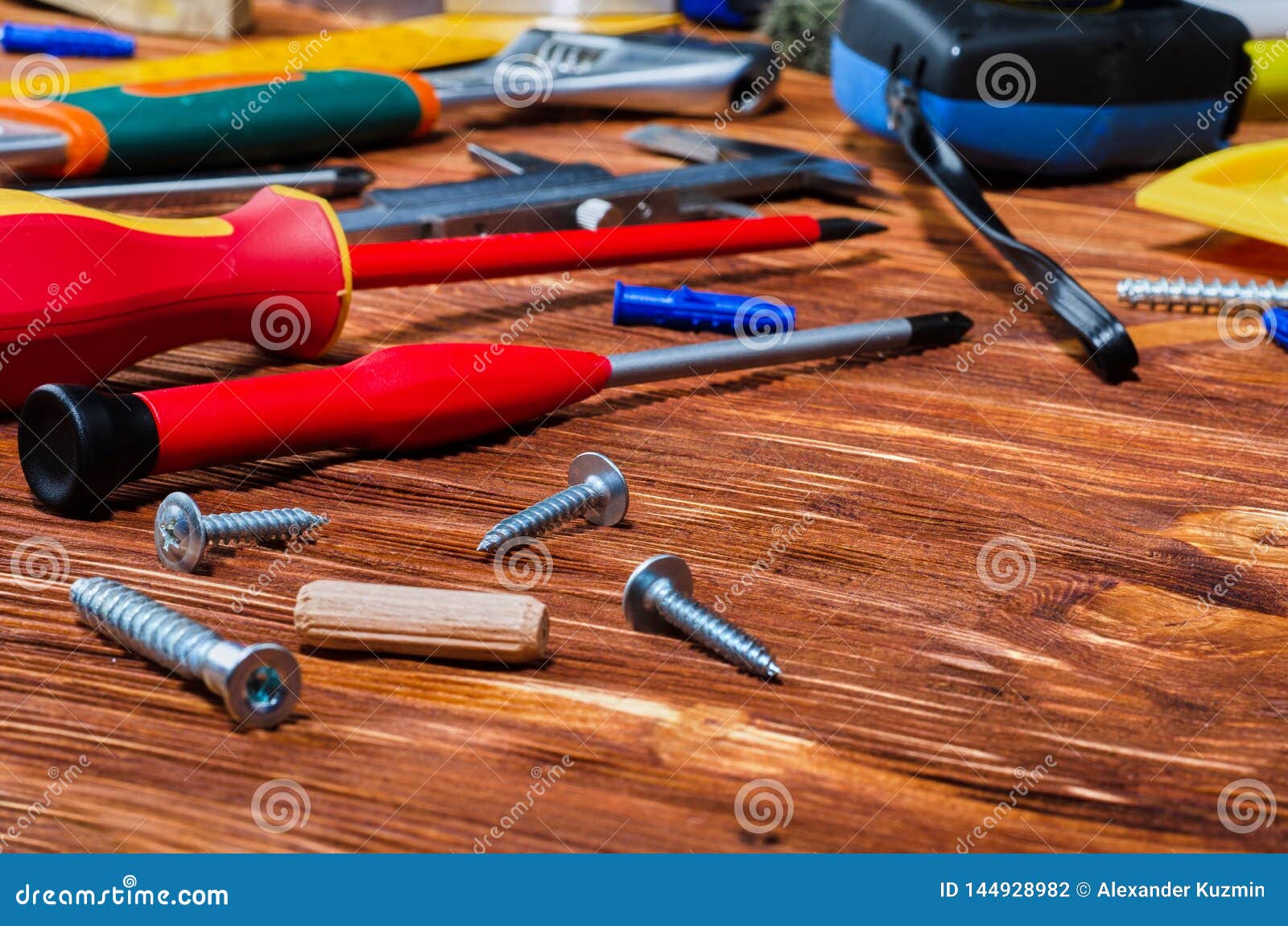 A Set of Working Tools for Doing Household Chores Stock Photo - Image ...