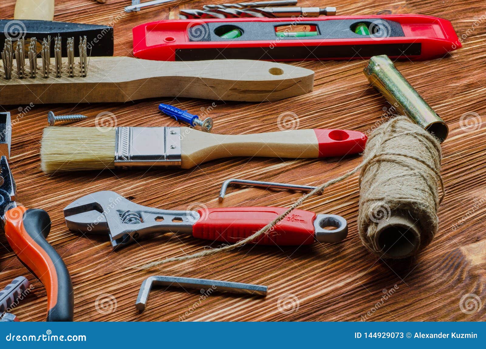 A Set of Working Tools for Doing Household Chores Stock Image - Image ...