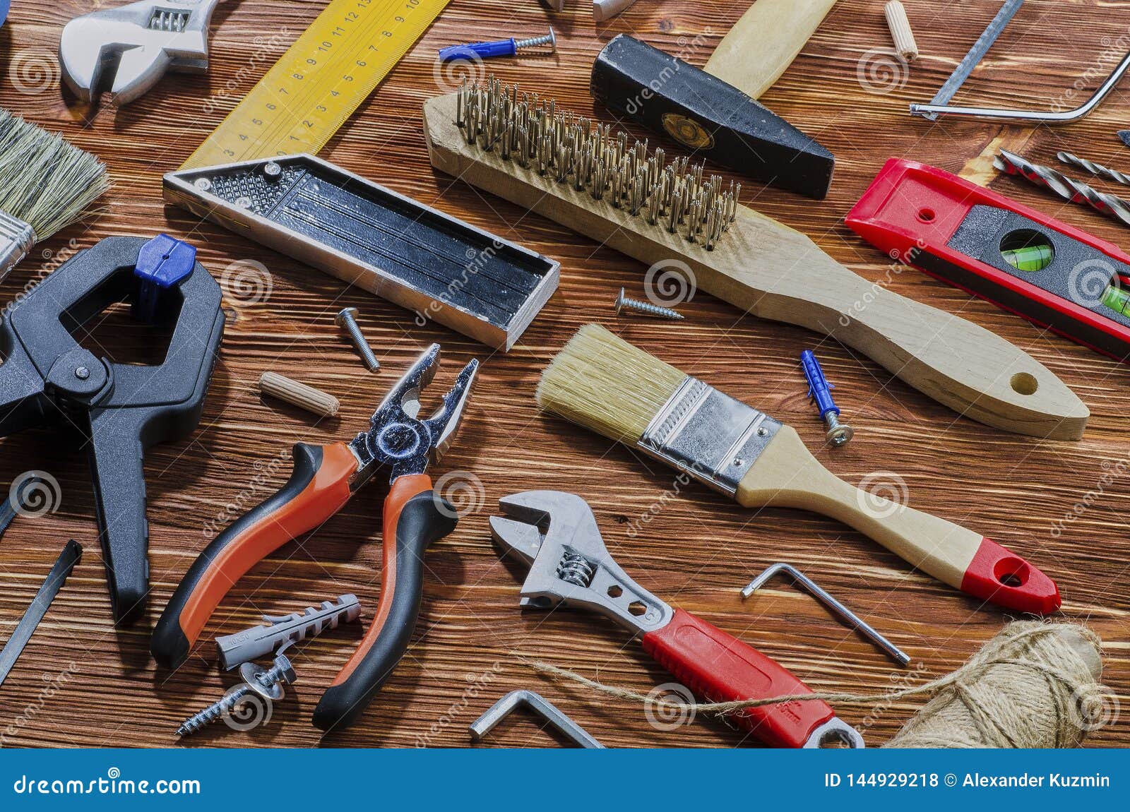 A Set of Working Tools for Doing Household Chores Stock Photo - Image ...