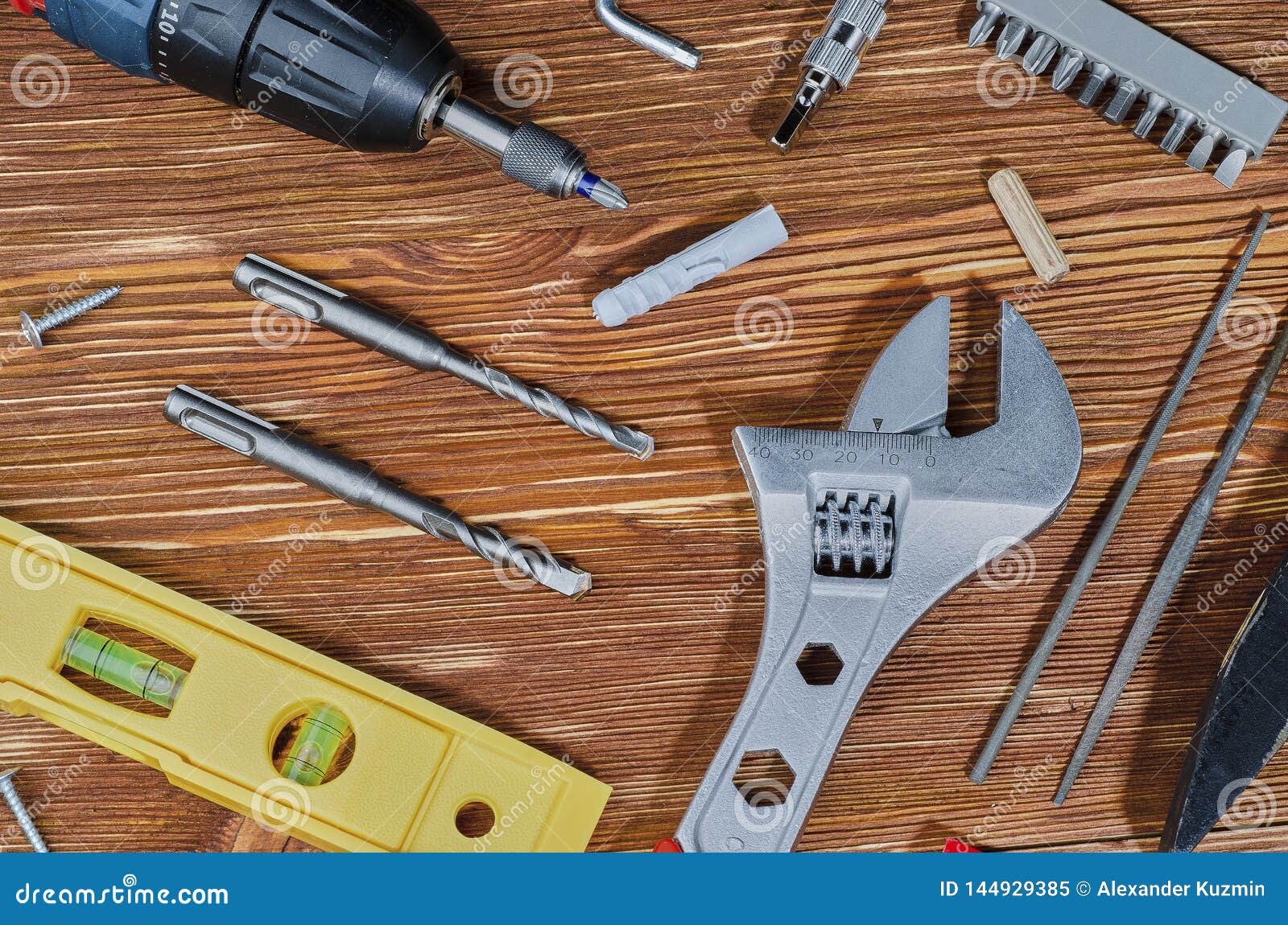 A Set of Working Tools for Doing Household Chores Stock Image - Image ...
