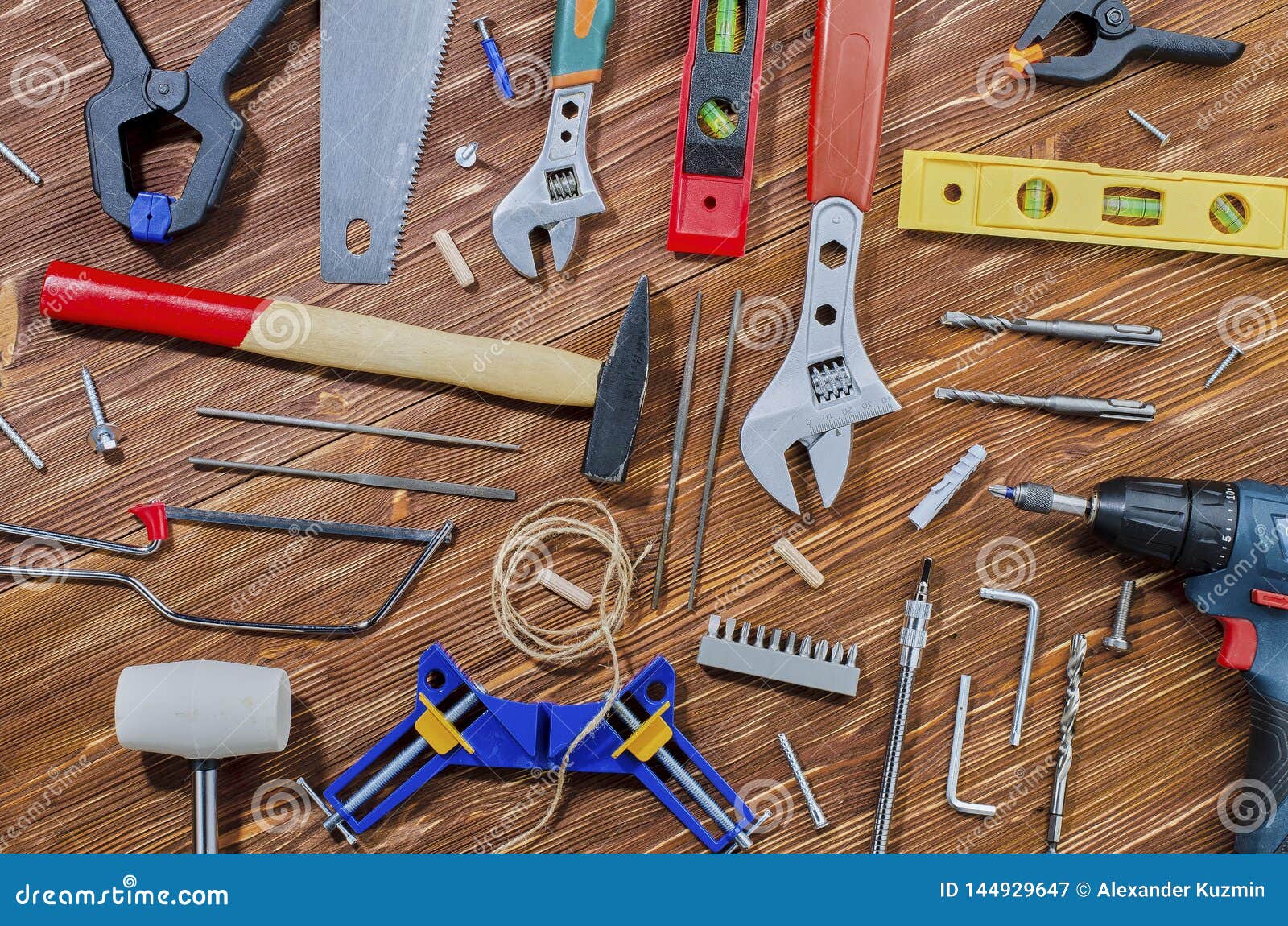 A Set of Working Tools for Doing Household Chores Stock Image - Image ...