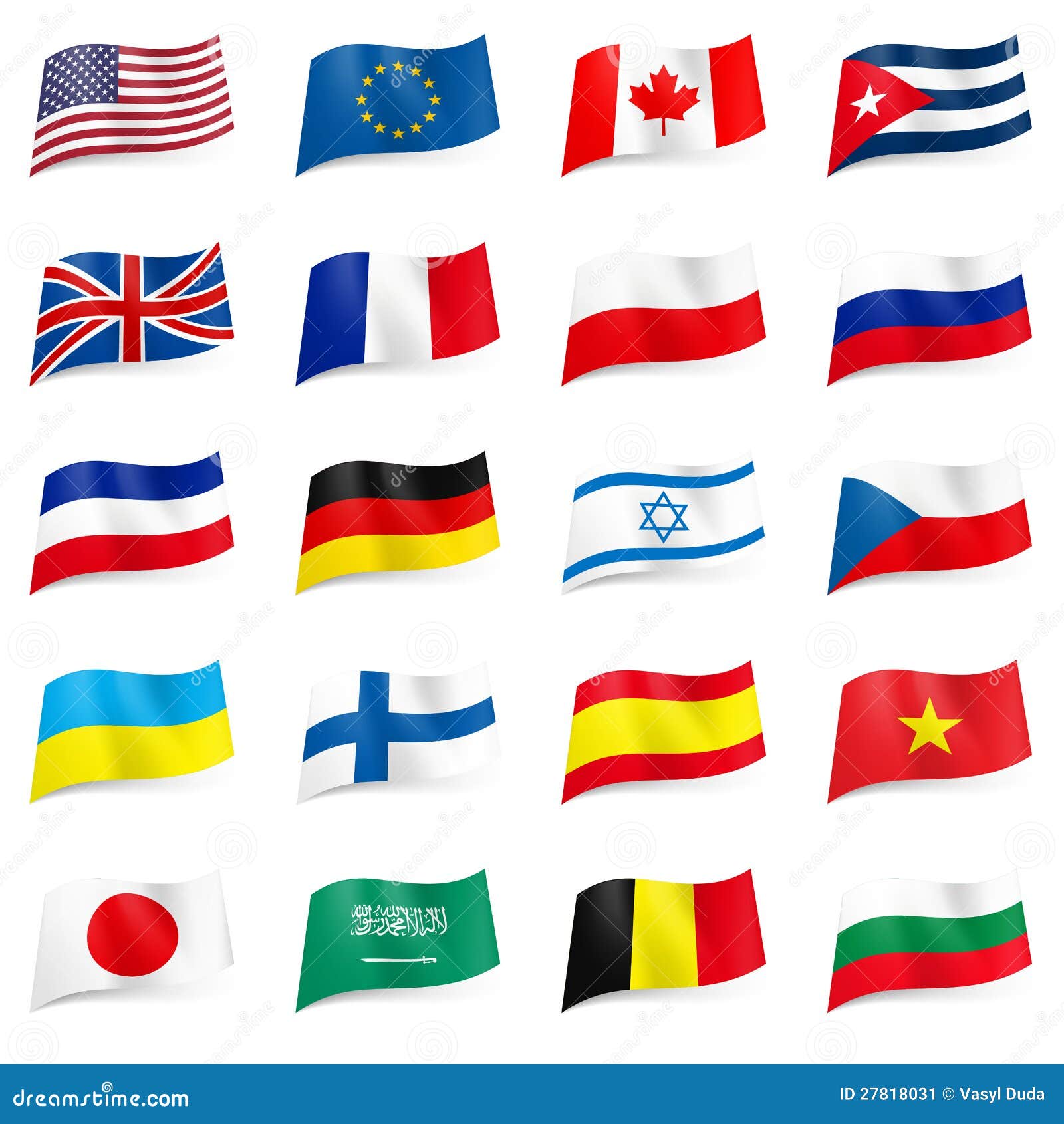 Set of World flags icons stock vector. Illustration of greece - 27818031