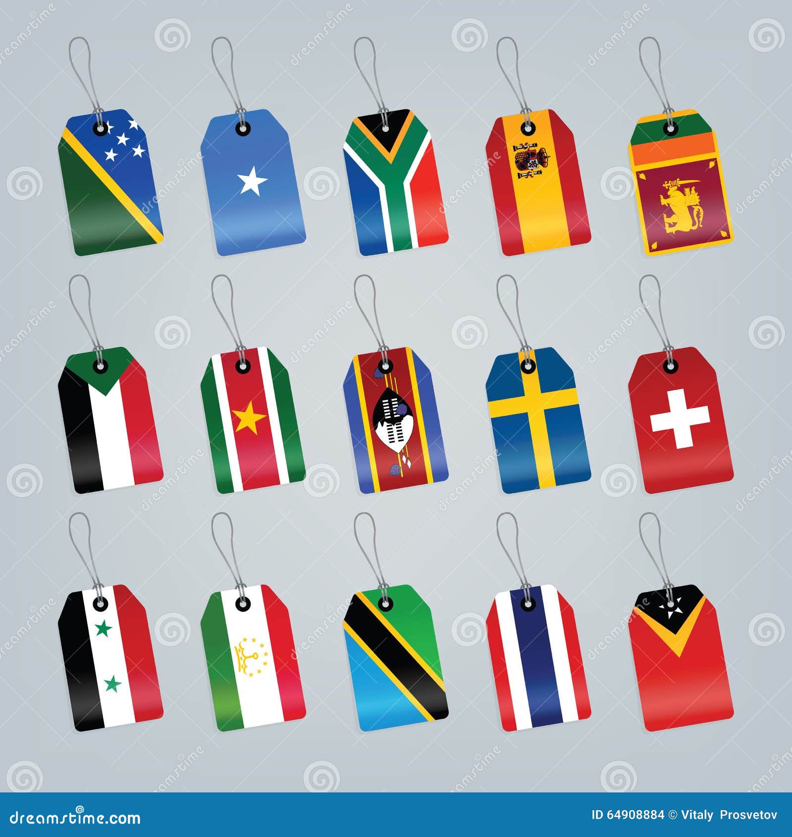 Set of world flags stock vector. Illustration of spain - 64908884