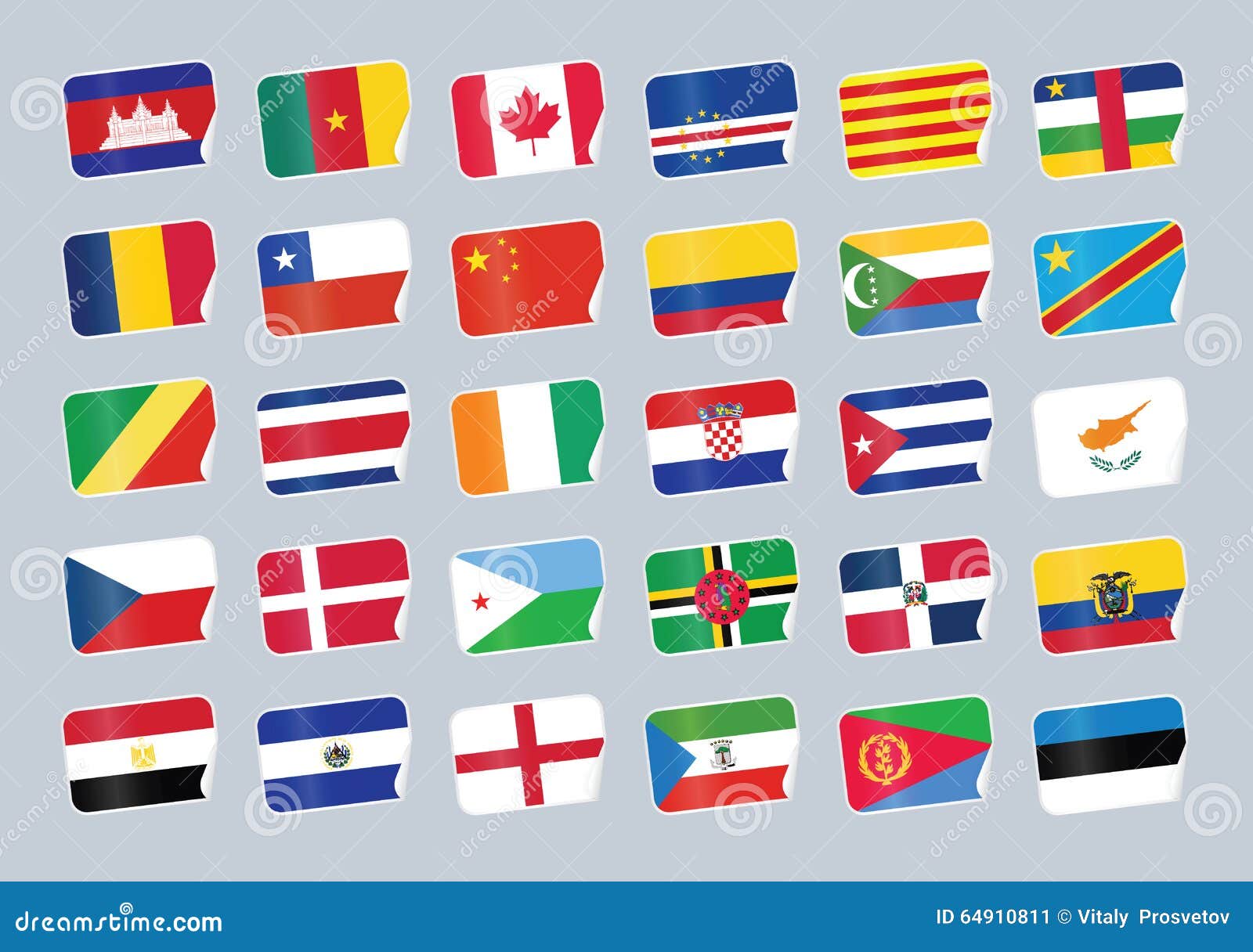 Set of world flags. stock vector. Illustration of national - 64910811