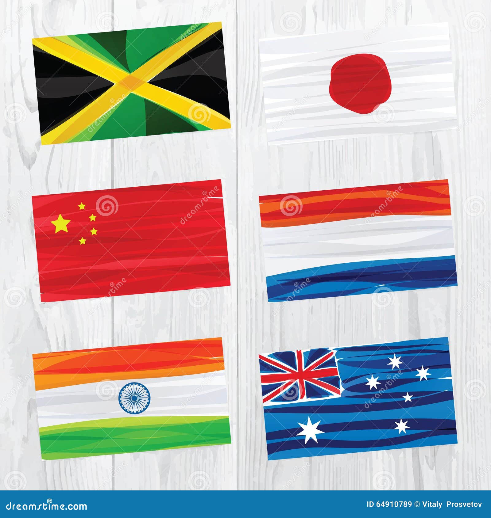 Set of world flags stock vector. Illustration of blue - 64910789