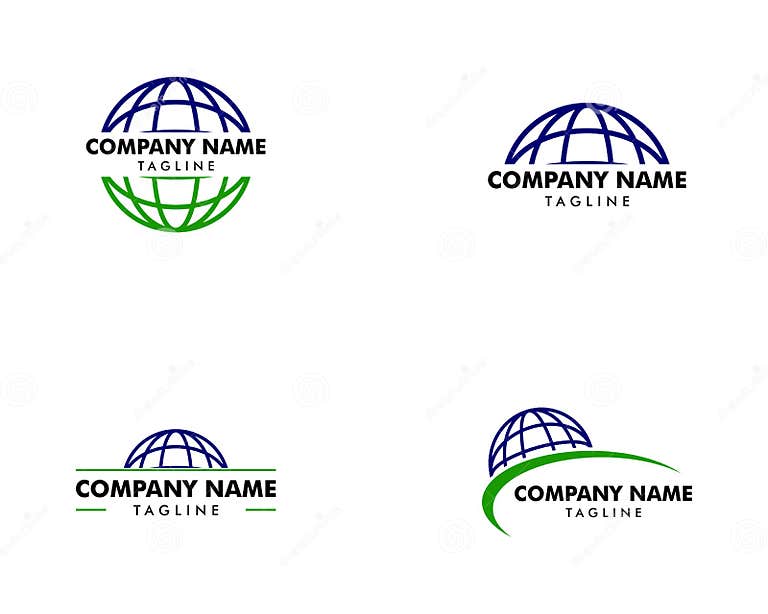 Set of World Logo Icon Design Vector Illustration Stock Vector ...
