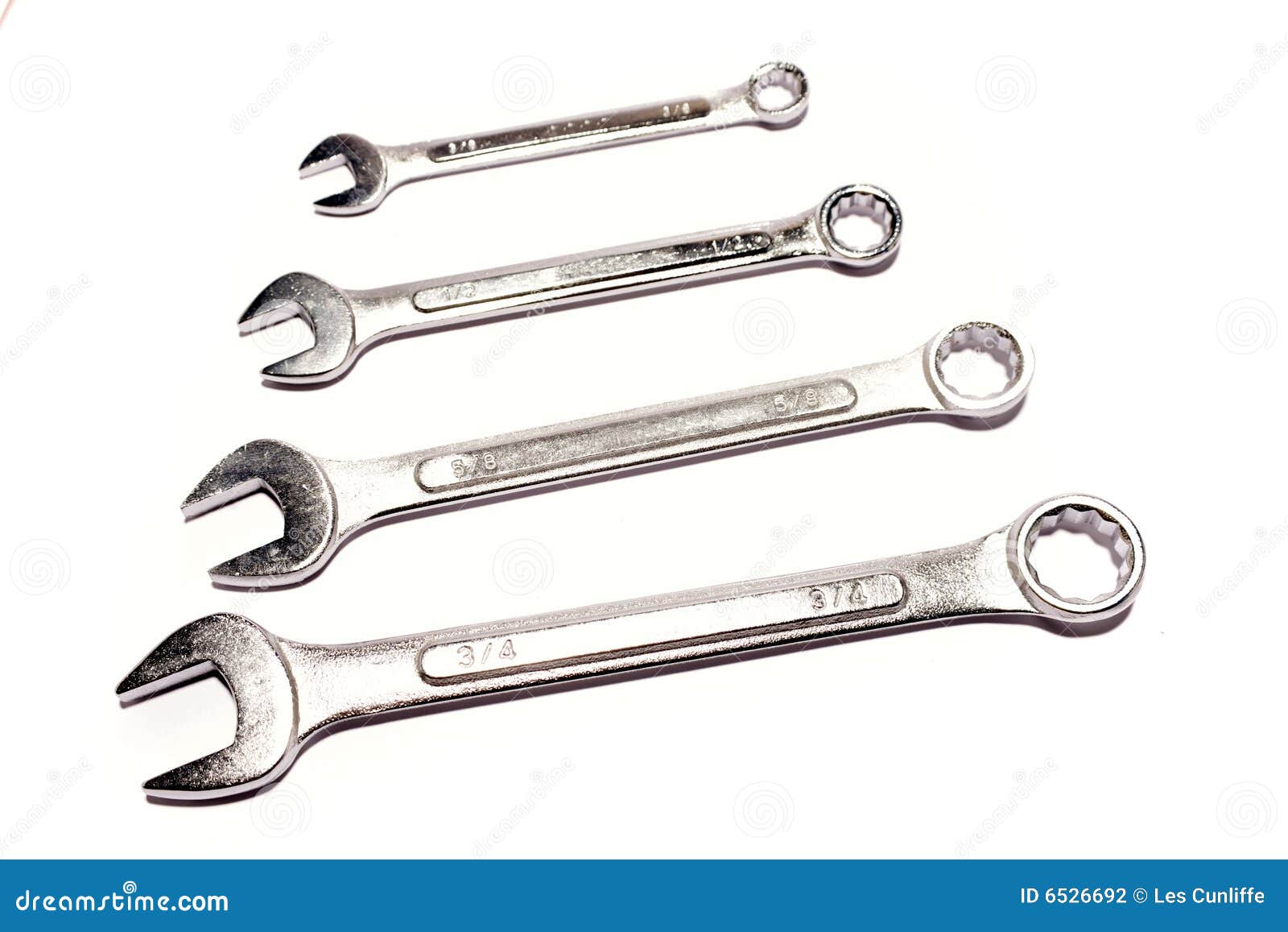 Set of wrenches stock photo. Image of sized, white, tools - 6526692