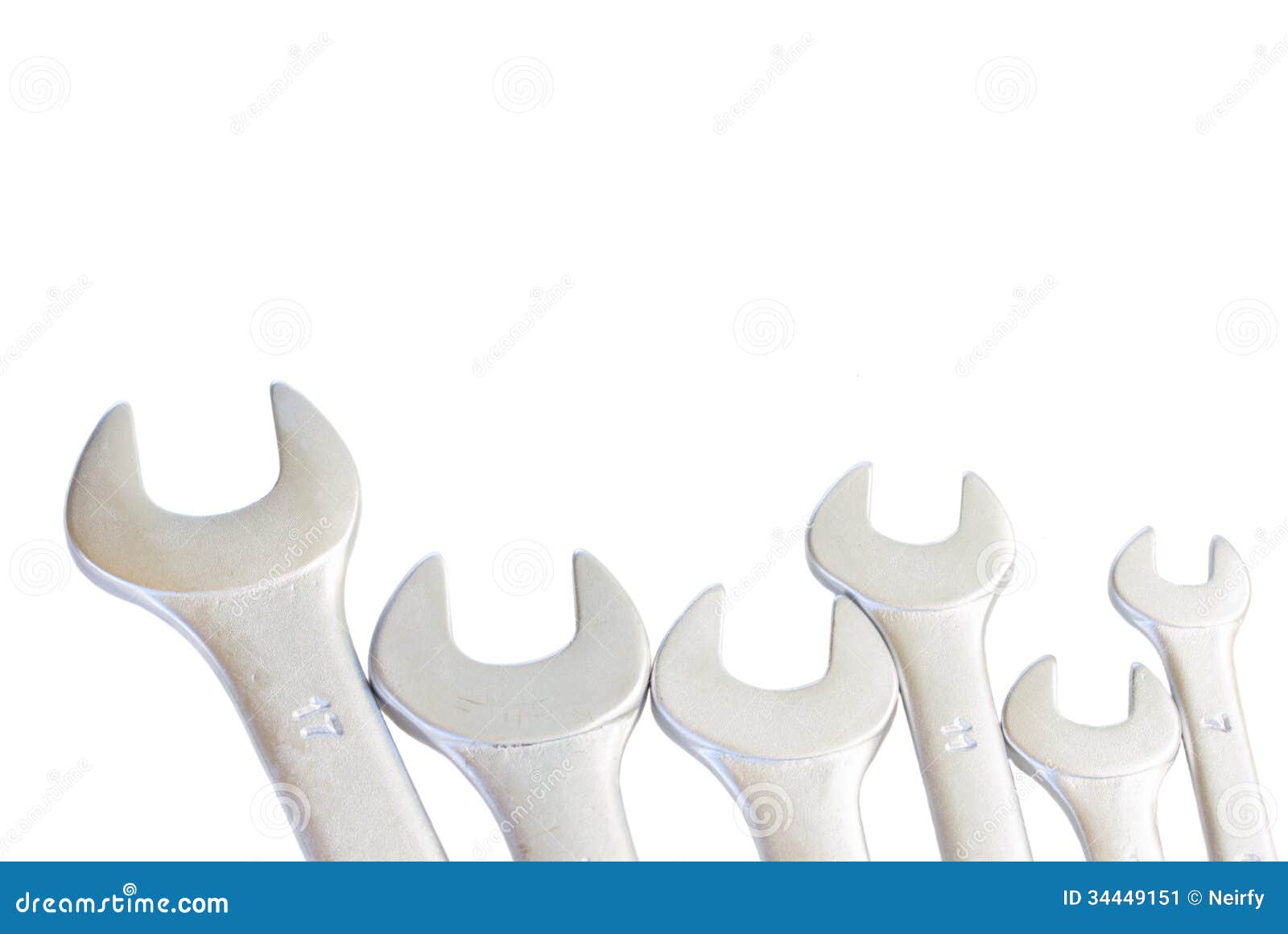 Set Of Wrenches Border Stock Image - Image: 34449151