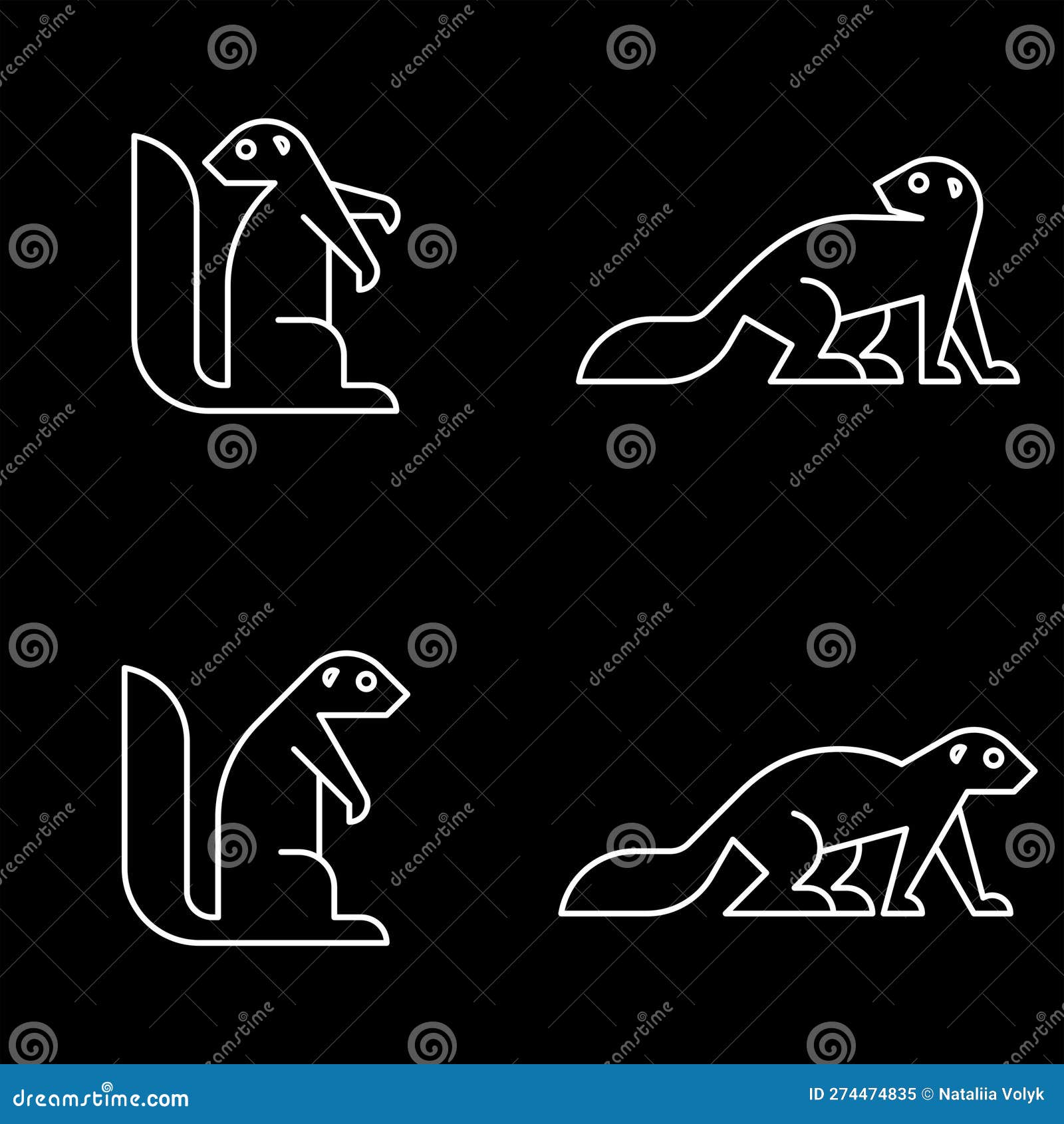 Set of Xerus Logo stock vector. Illustration of element - 274474835