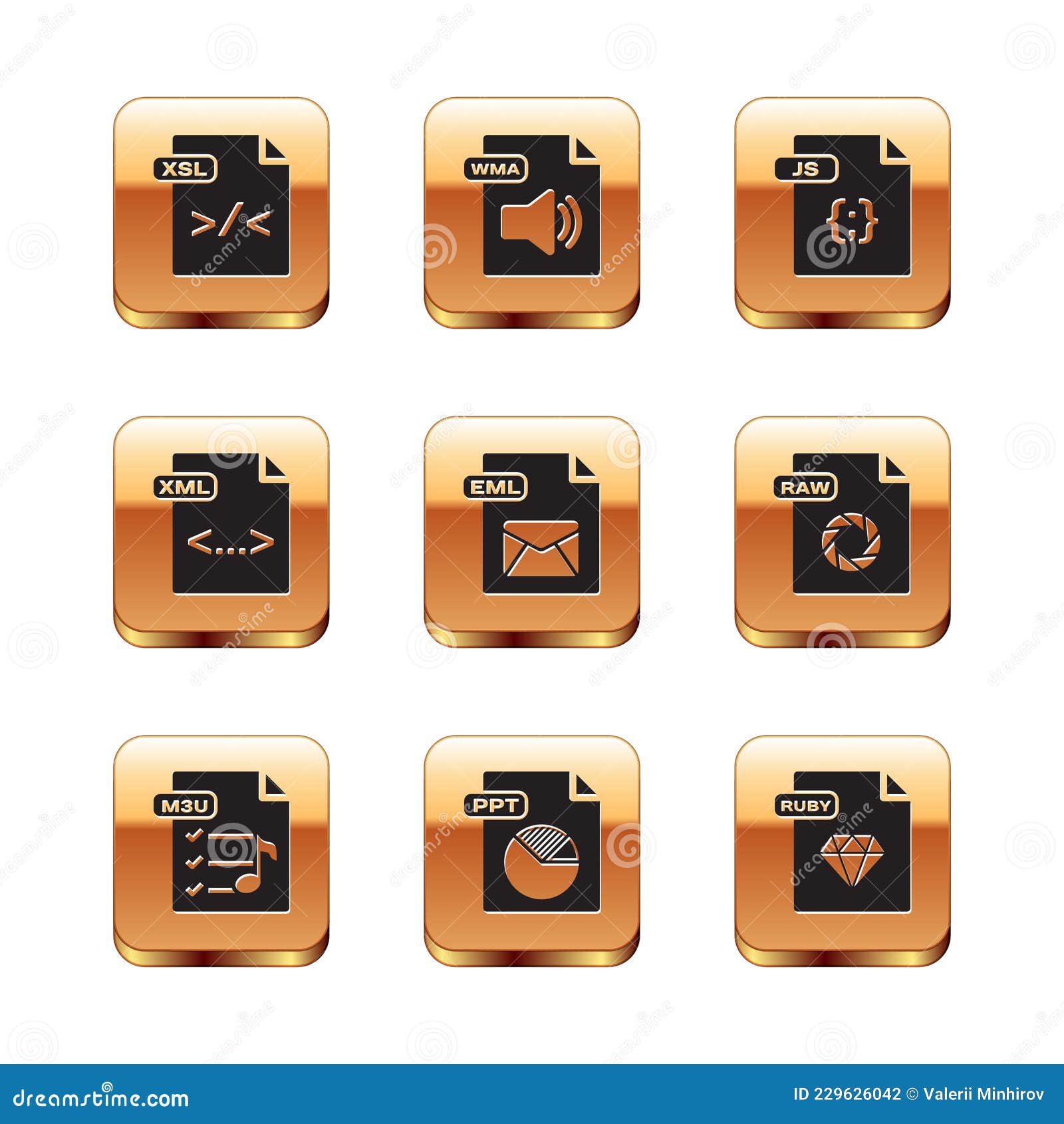 Set Xsl File Document M3u Ppt Eml Xml Js Ruby Y Wma Icon. Vector ... Set Xsl File Document M3u Ppt Eml Xml Js Ruby Y Wma Icon. Vector ...