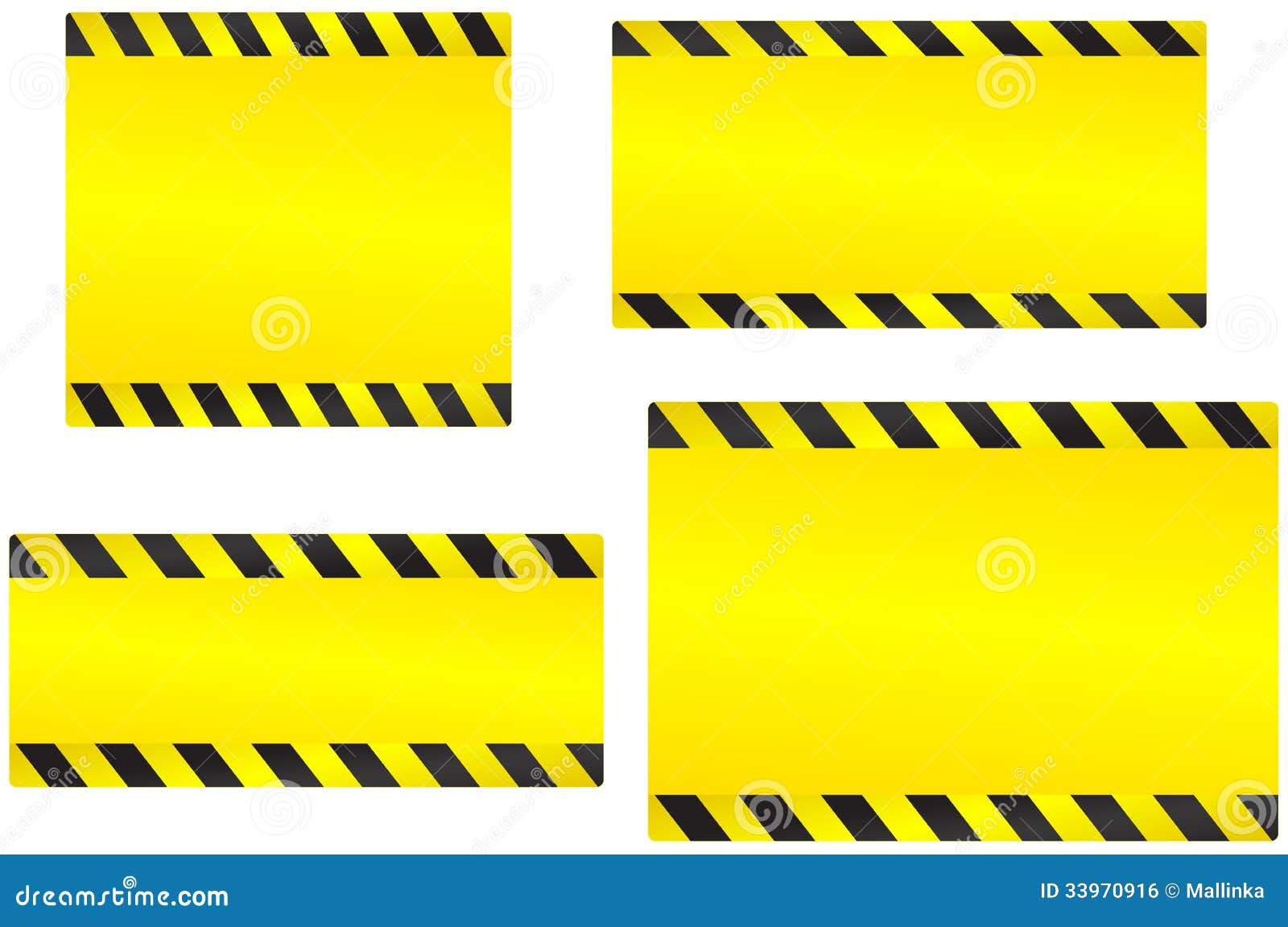 Set of Yellow Construction Backgrounds Stock Vector - Illustration of ...
