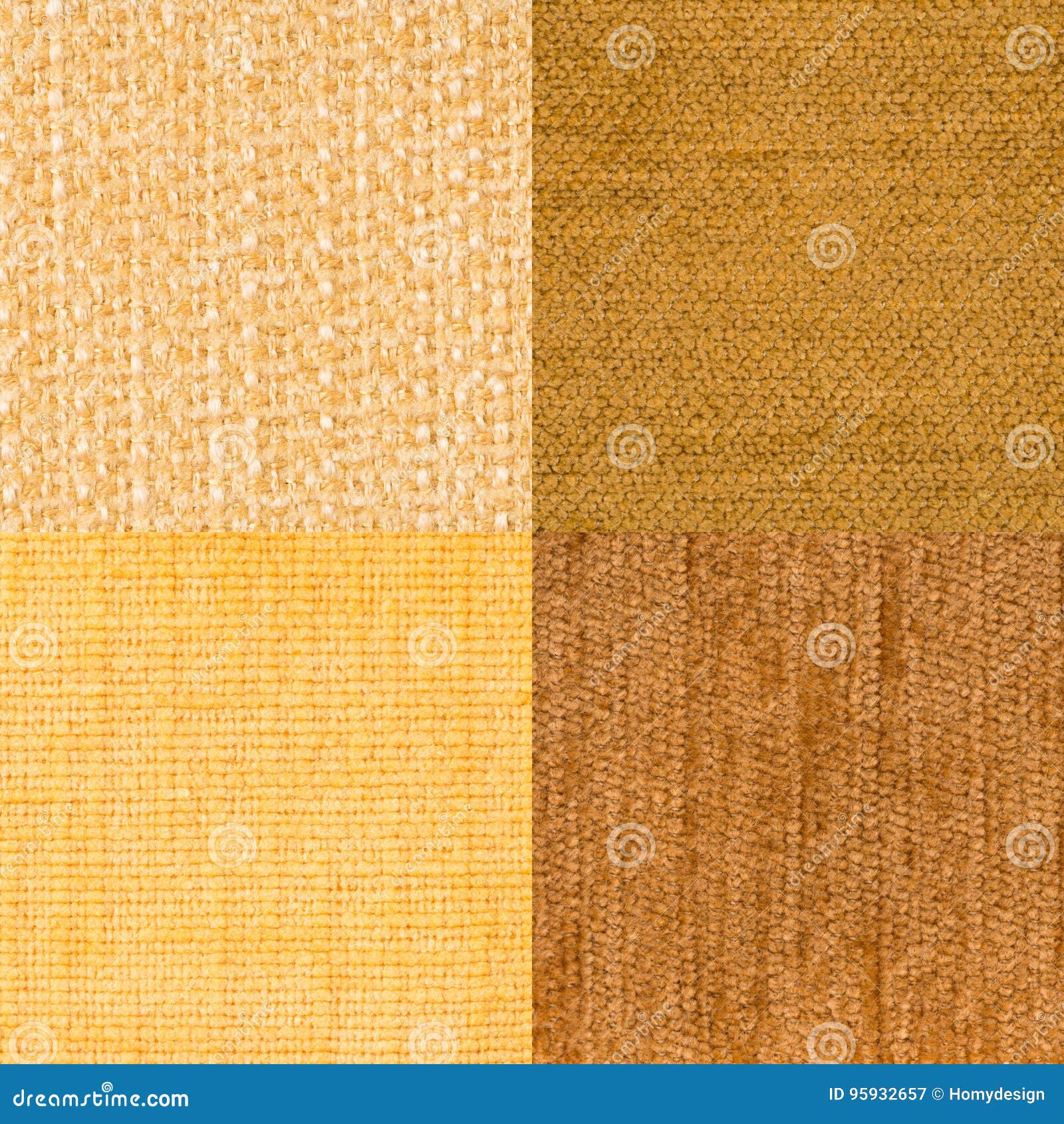 Set of Yellow Fabric Samples Stock Image - Image of linen, canvas: 95932657