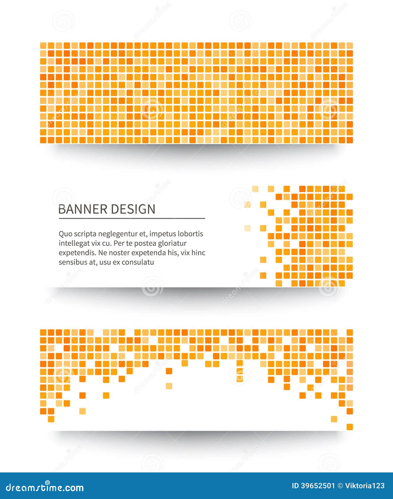 Set of Yellow Pixel Banners. Stock Vector - Illustration of backdrop ...