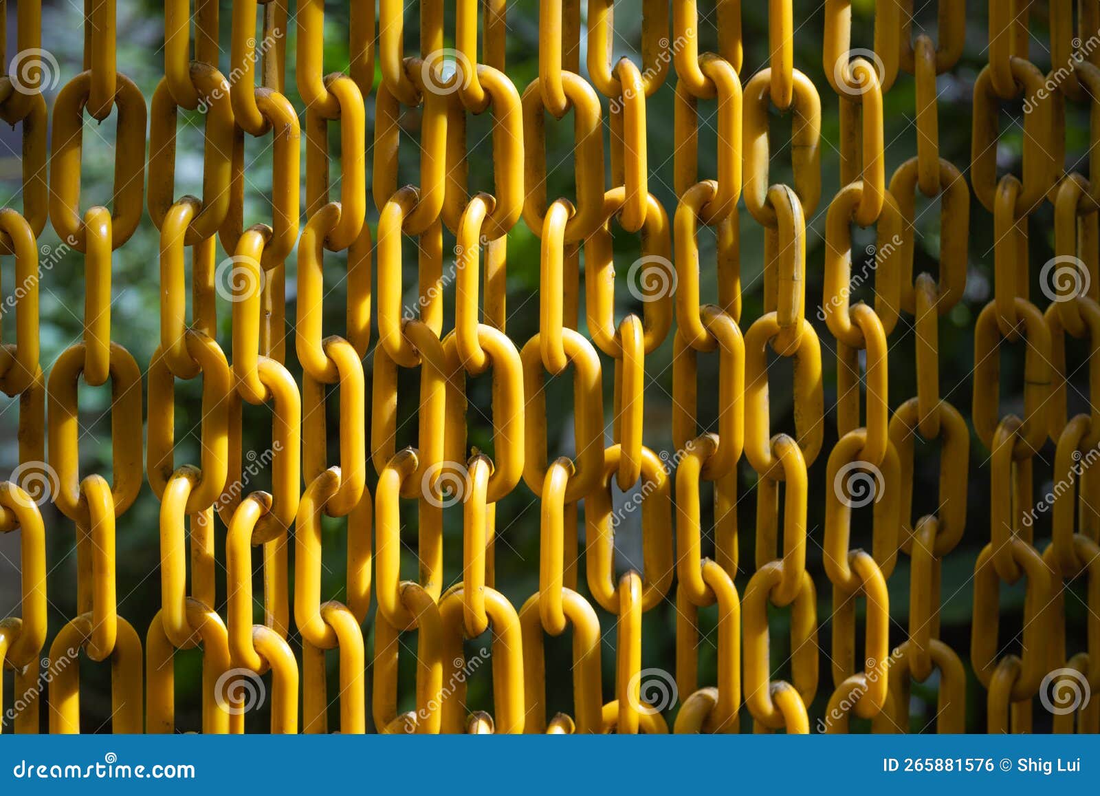 Set of Yellow Plastic Chains Stock Photo - Image of metal, element ...