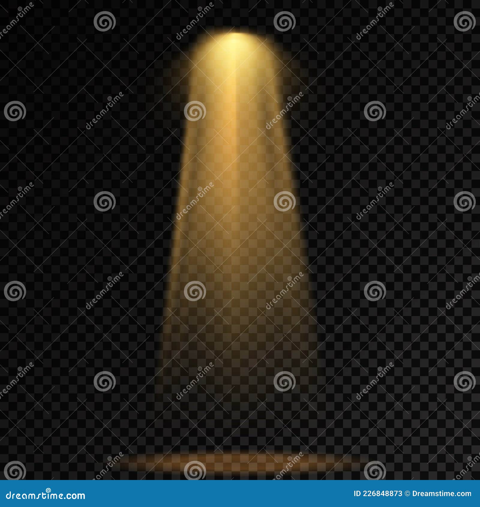 Set of Yellow Spotlight, Projector Light Effect. Stock Vector ...