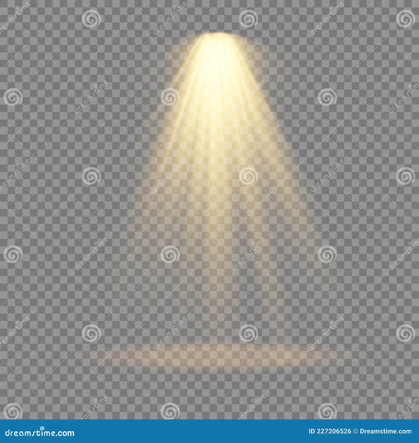 Set of Yellow Spotlight, Projector Light Effect. Stock Vector ...