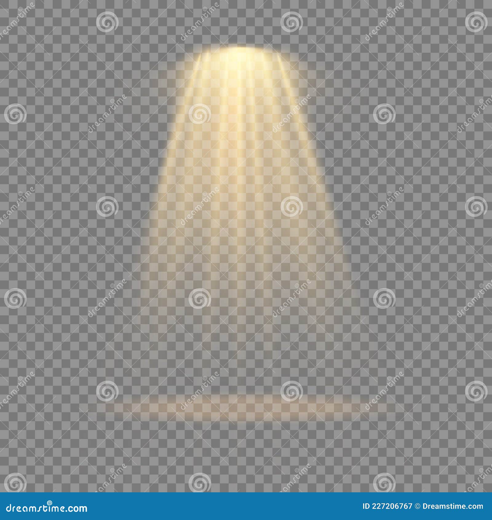 Set of Yellow Spotlight, Projector Light Effect. Stock Vector ...