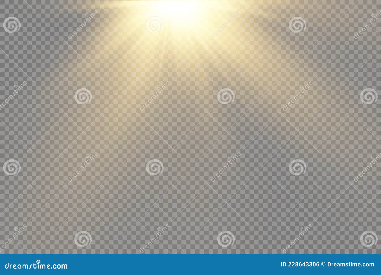 Set of Yellow Spotlight, Projector Light Effect. Stock Vector ...
