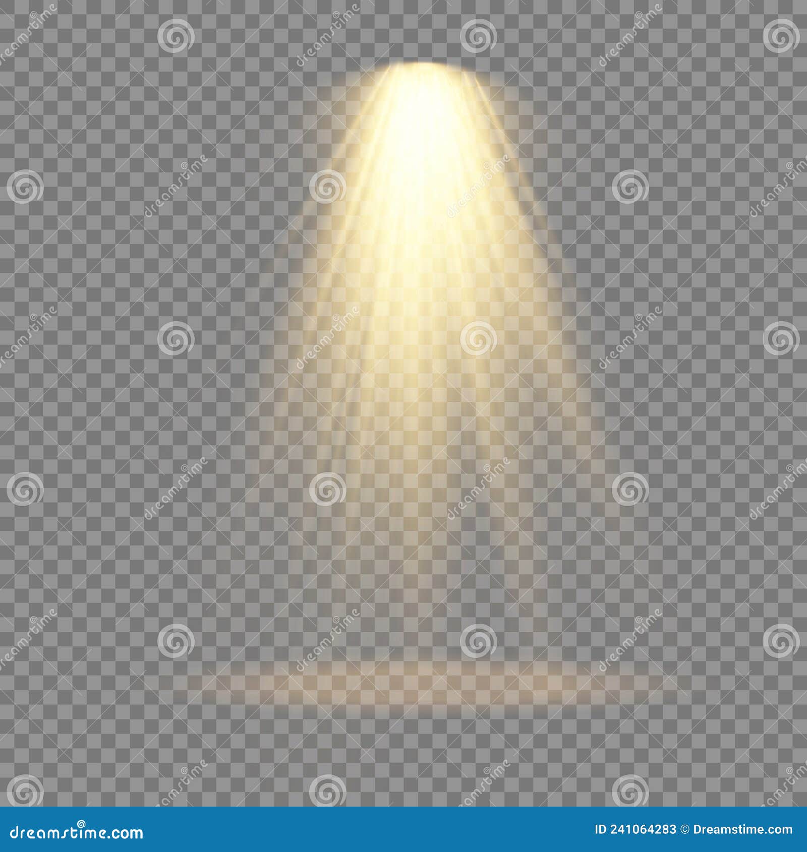 Set of Yellow Spotlight, Projector Light Effect. Stock Vector ...