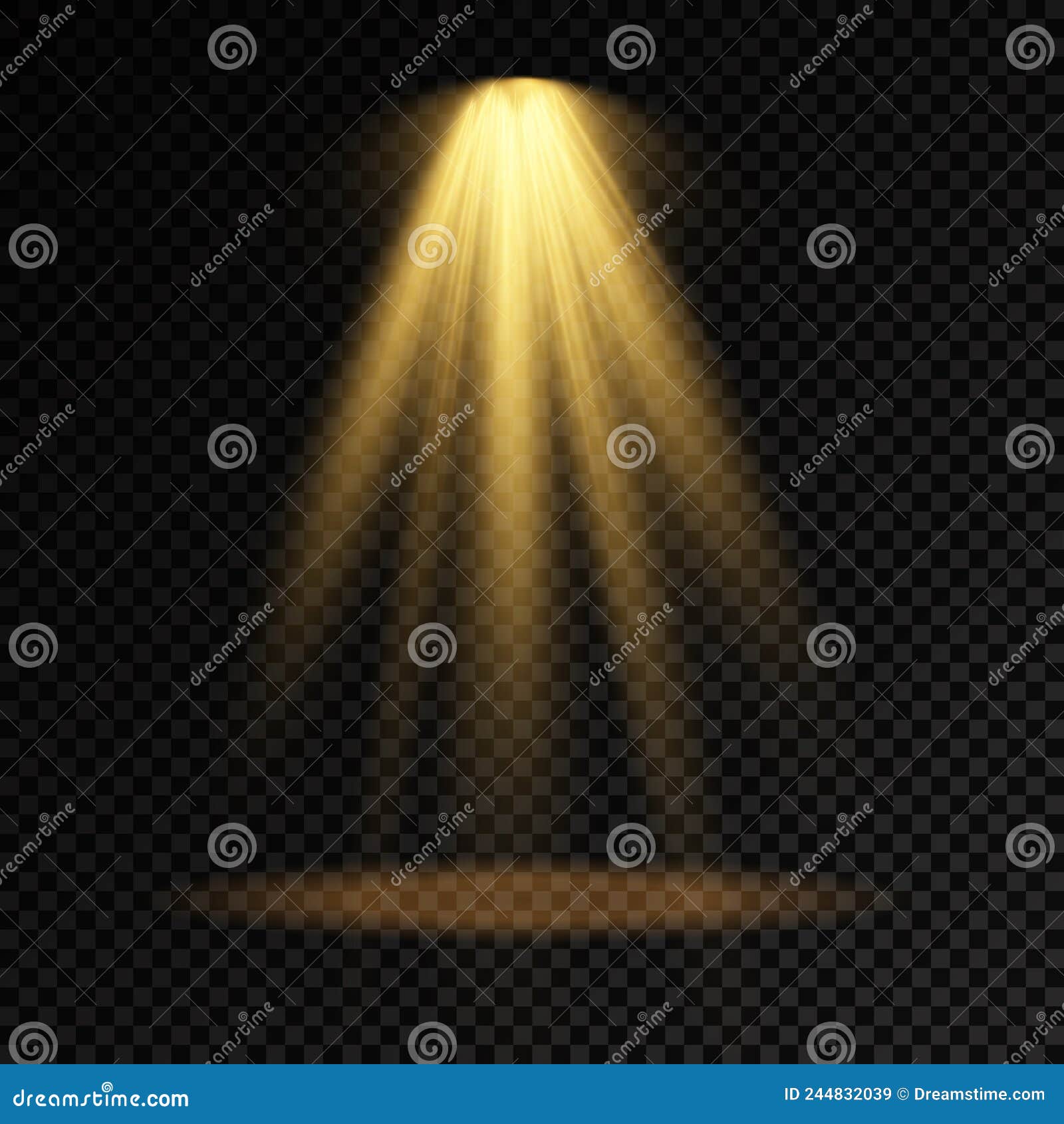 Set of Yellow Spotlight, Projector Light Effect. Stock Vector ...